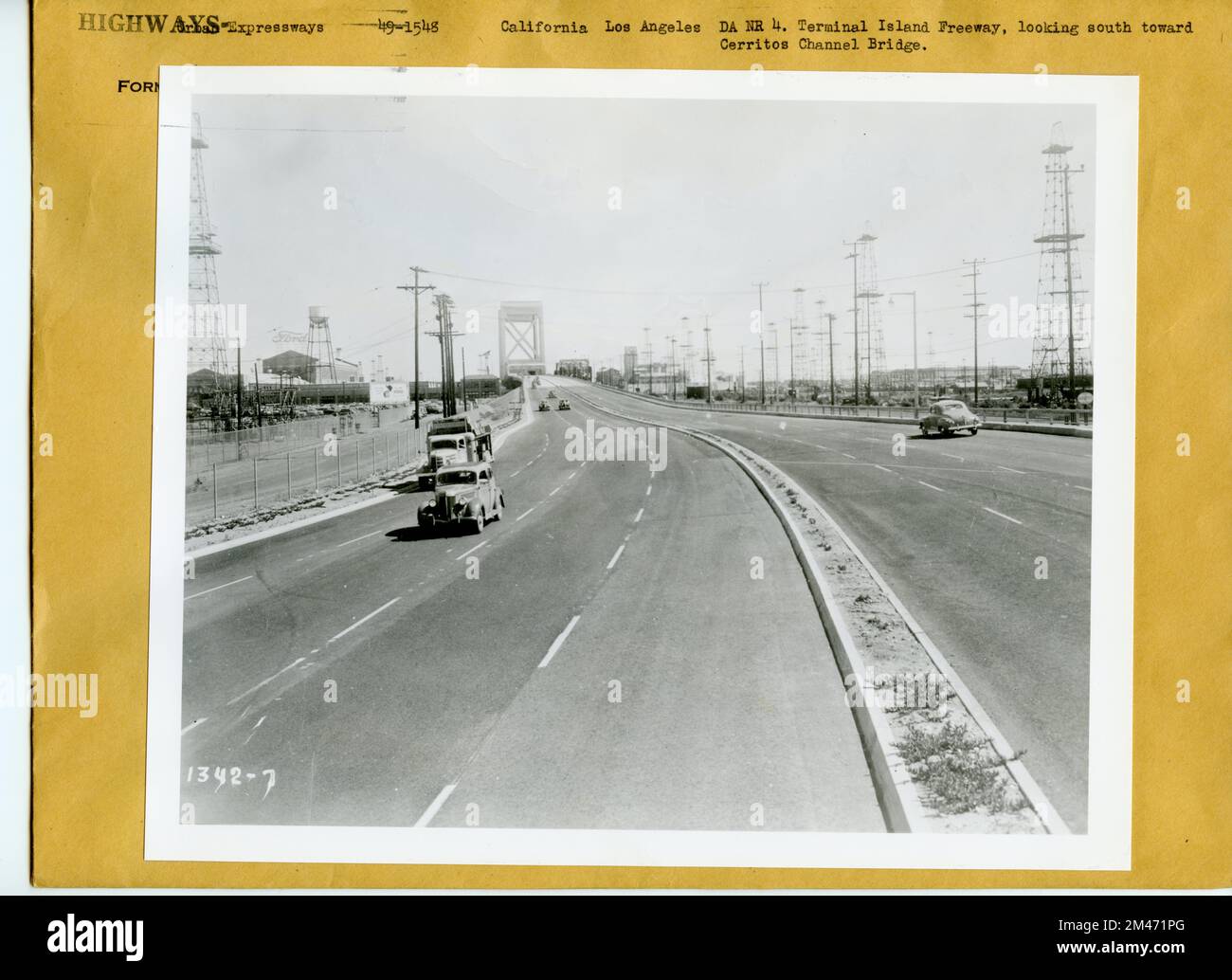 Terminal Island Freeway. Original caption: Terminal Island Freeway ...