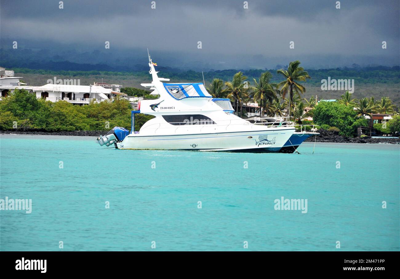 travel boat greece white travel Stock Photo - Alamy