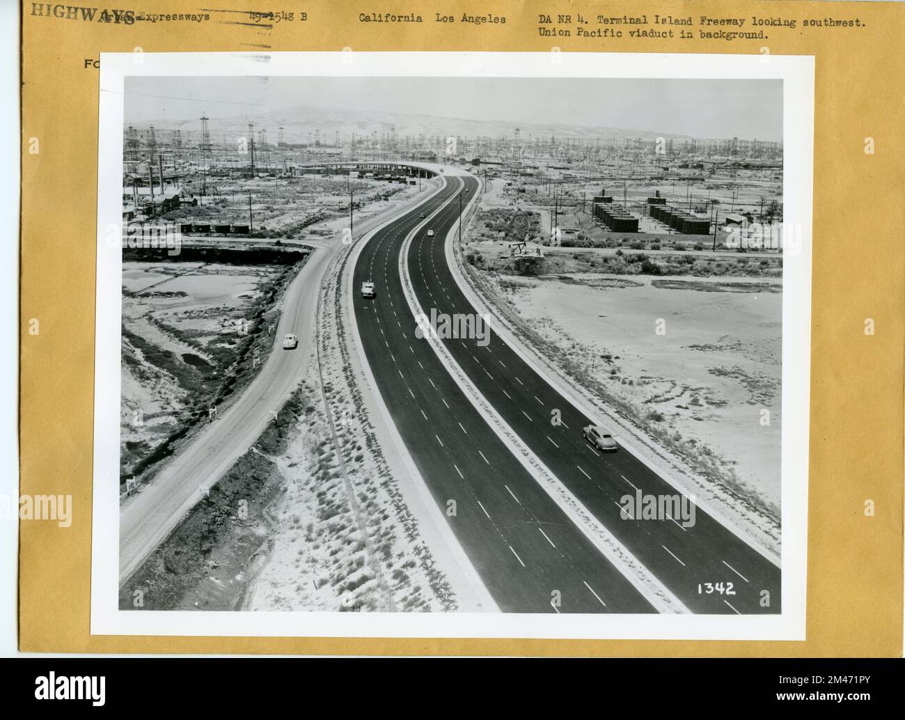 Terminal Island Freeway. Original caption: Terminal Island Freeway ...