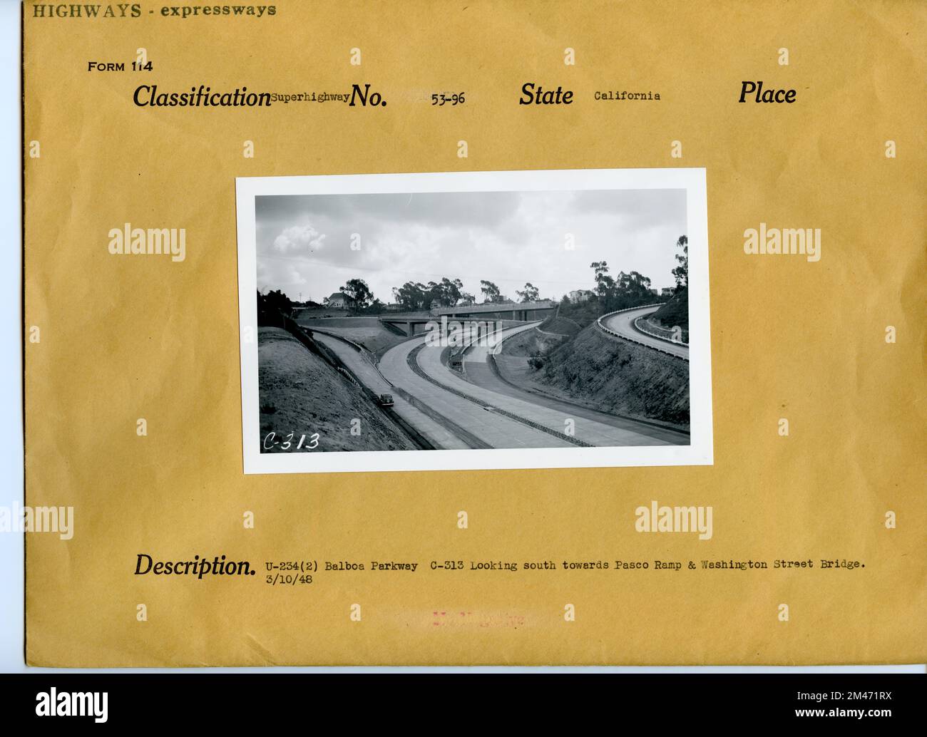 Balboa Parkway. Original caption: U-234(2) Balboa Parkway C-313 looking ...