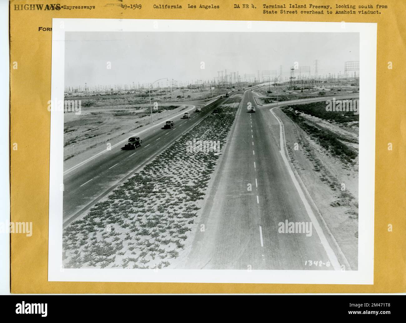Terminal Island Freeway. Original caption: Terminal Island Freeway ...