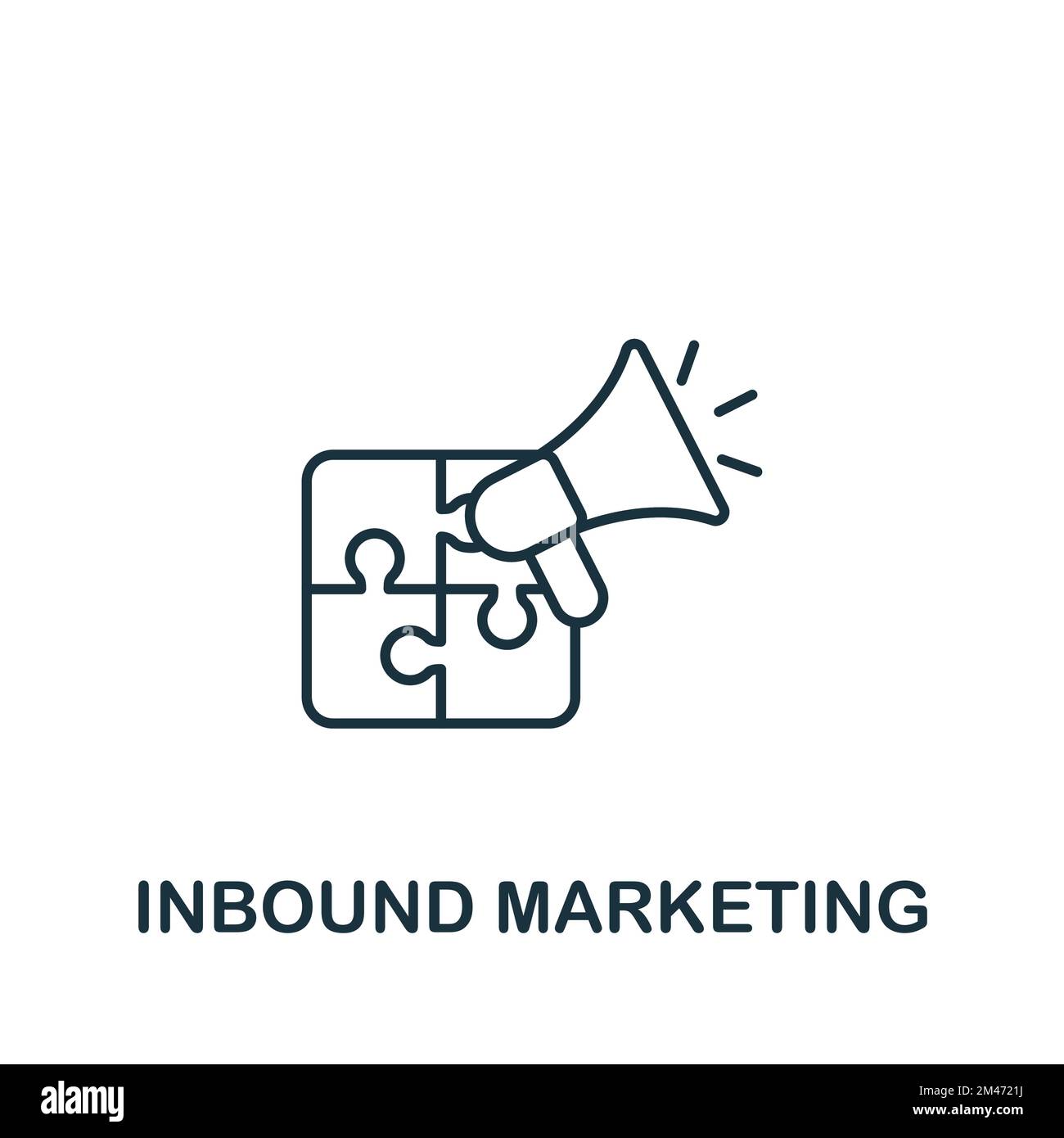 Inbound Marketing icon. Monochrome simple Marketing Strategy icon for ...