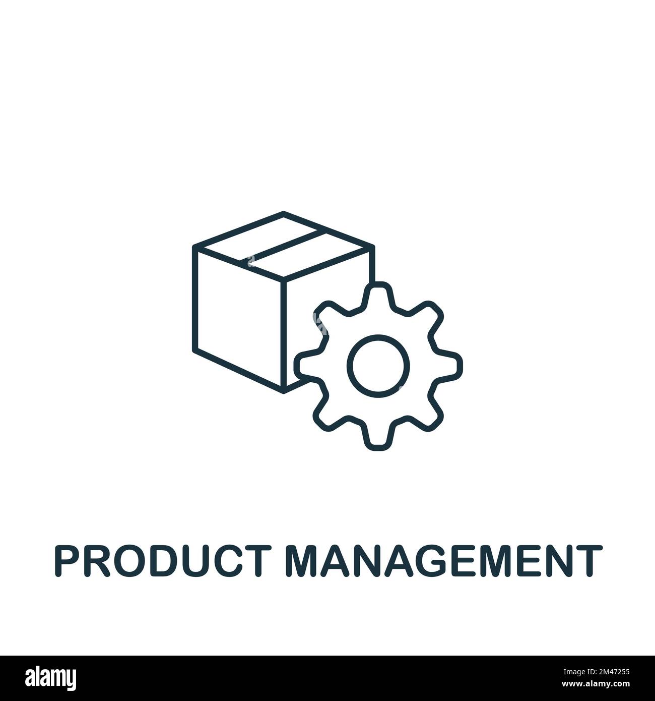 Product Management icon. Monochrome simple Marketing Strategy icon for ...