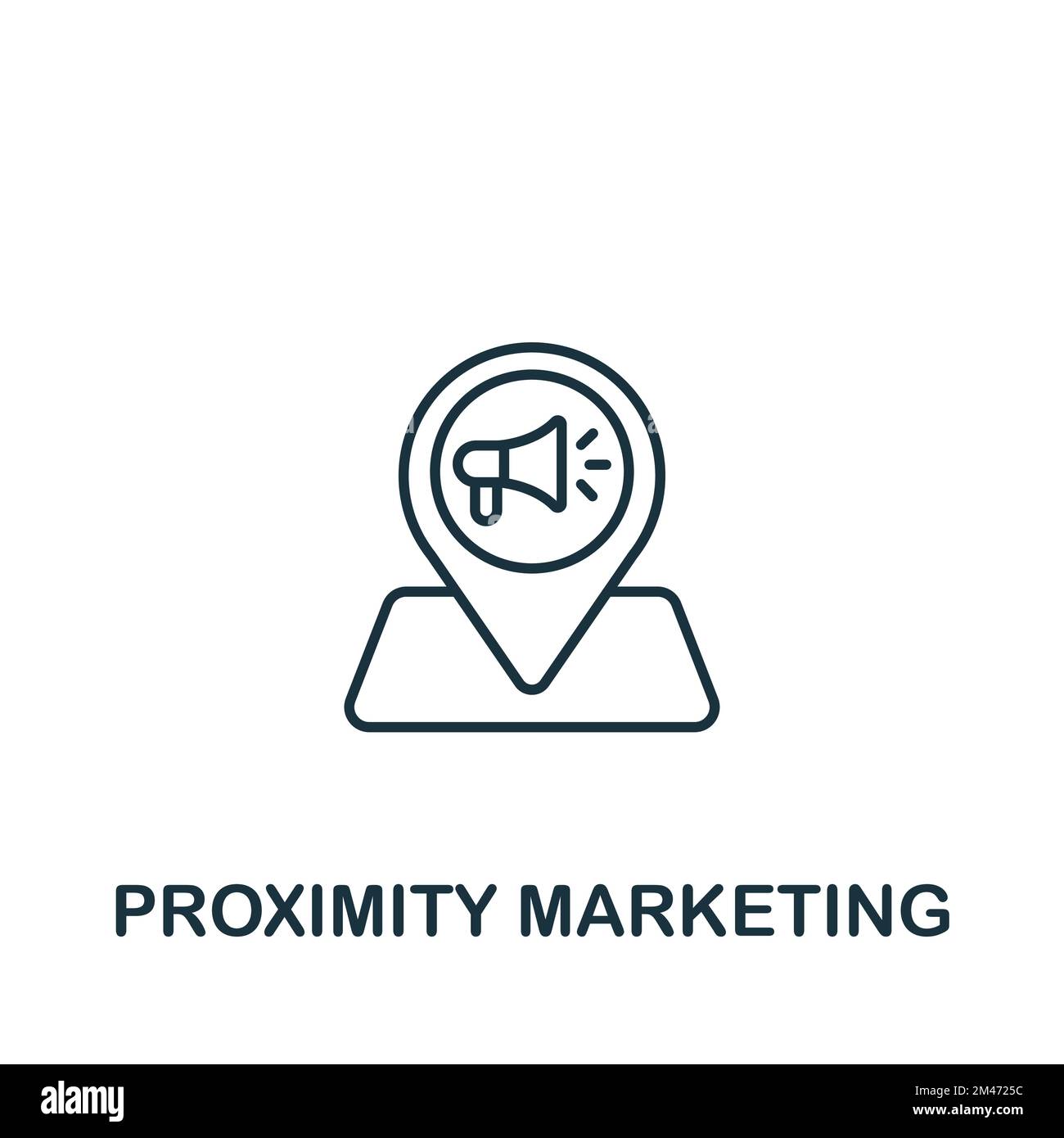 Proximity Marketing icon. Monochrome simple Marketing Strategy icon for ...