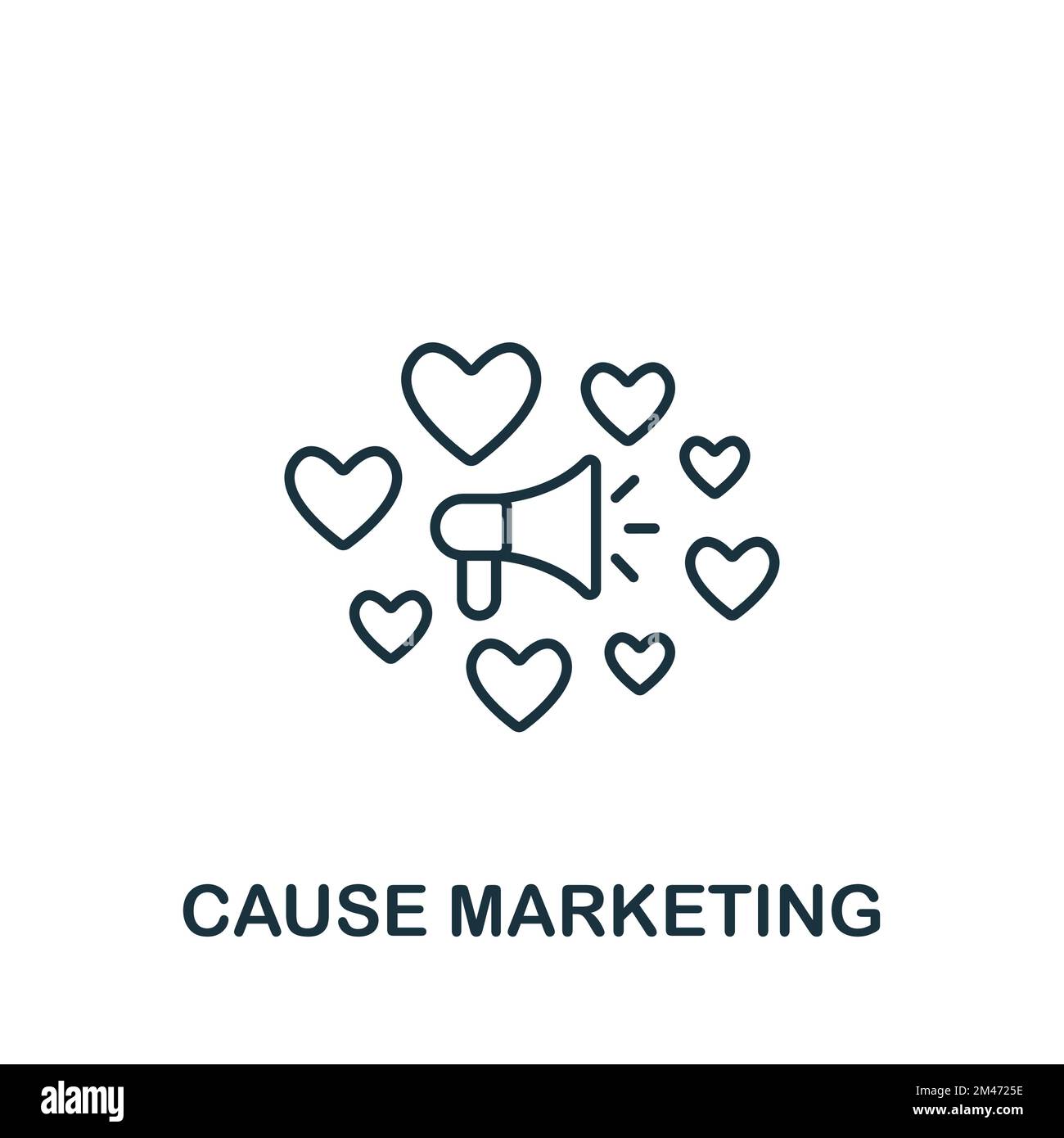 Cause Marketing icon. Monochrome simple Marketing Strategy icon for ...