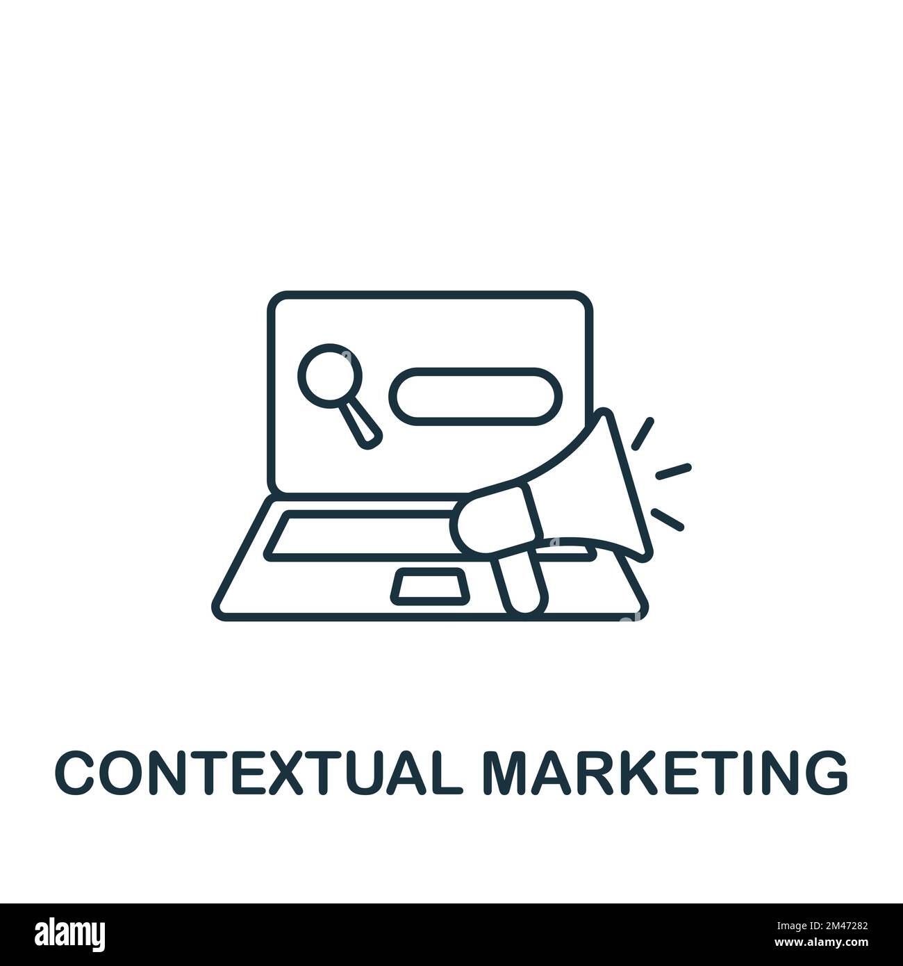 Contextual icon. Monochrome simple Marketing Strategy icon for ...