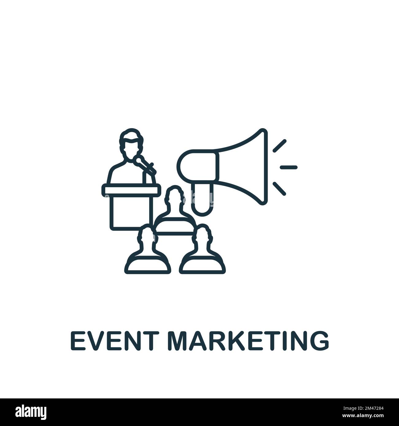 Event Marketing icon. Monochrome simple Marketing Strategy icon for ...