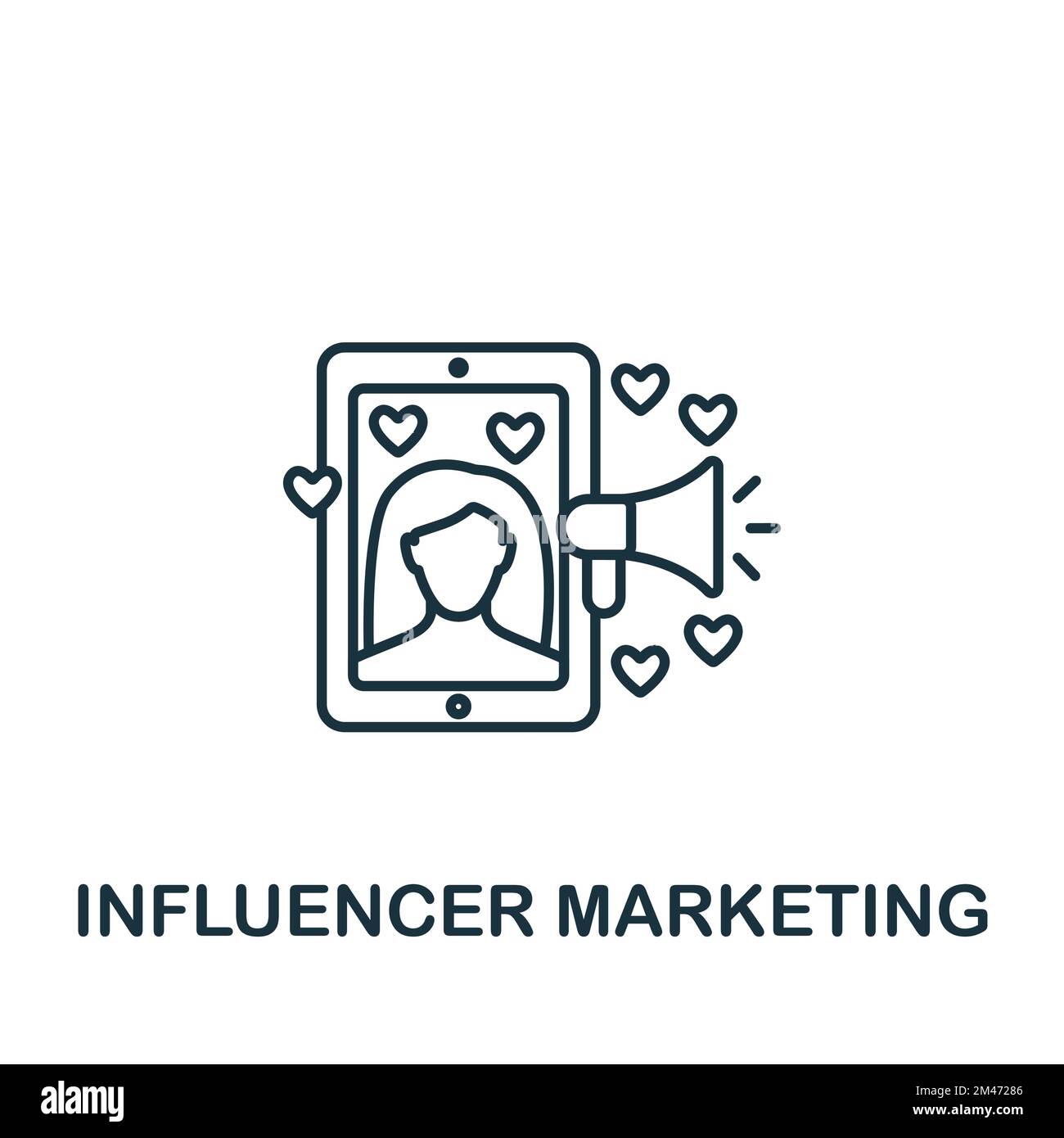 Influencer Marketing icon. Monochrome simple Marketing Strategy icon ...