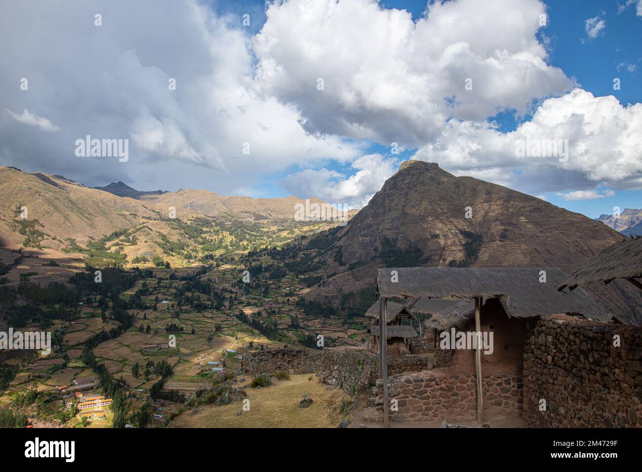 Pisac archaeological complex in the province of Calca near Cusco Peru ...