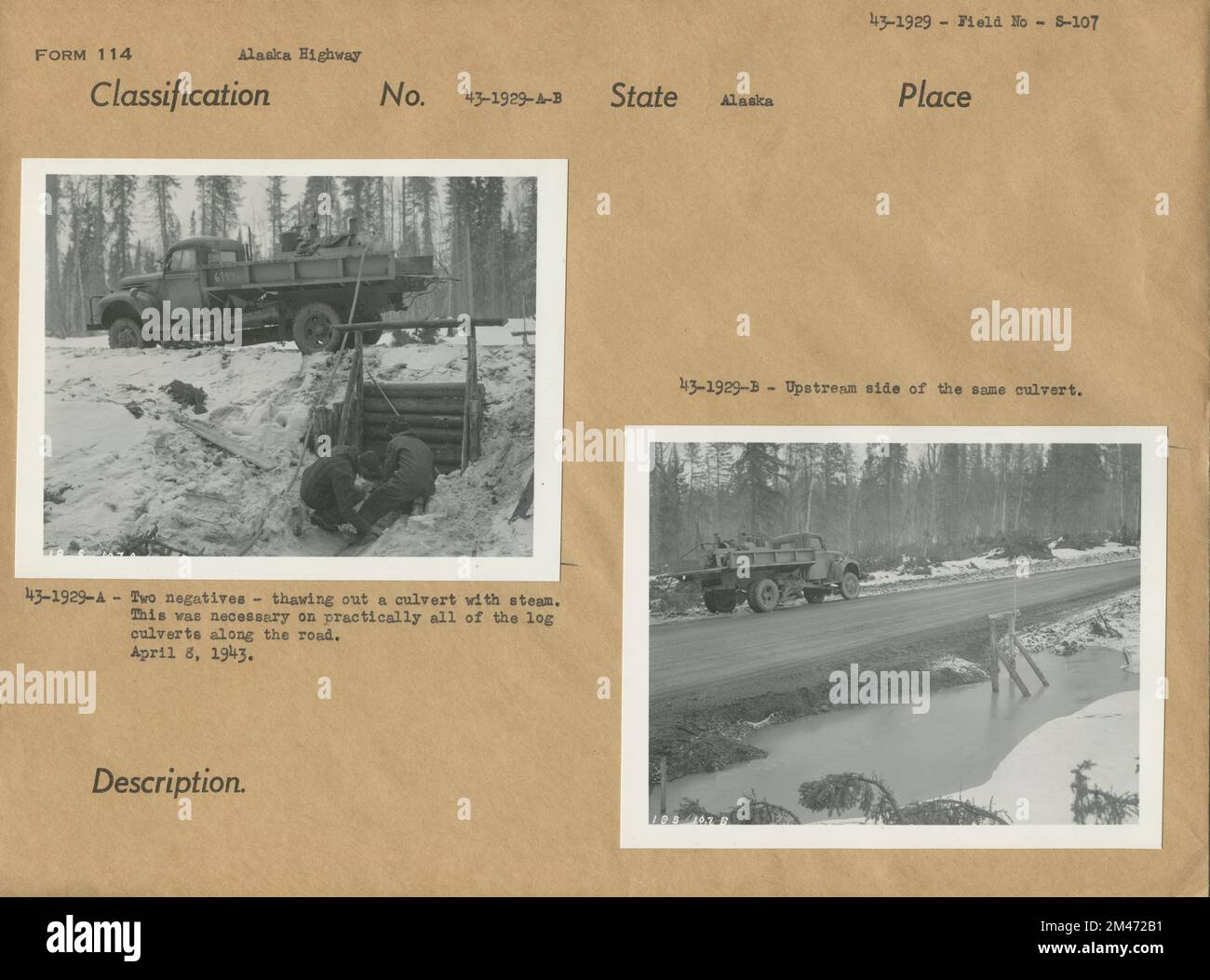 Thawing Out a Culvert With Steam; Upstream Side of Same Culvert ...