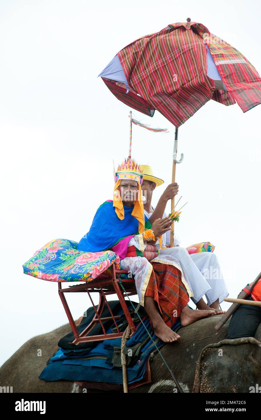 Ordination Parade on Elephants Back Festival is when elephants parade ...