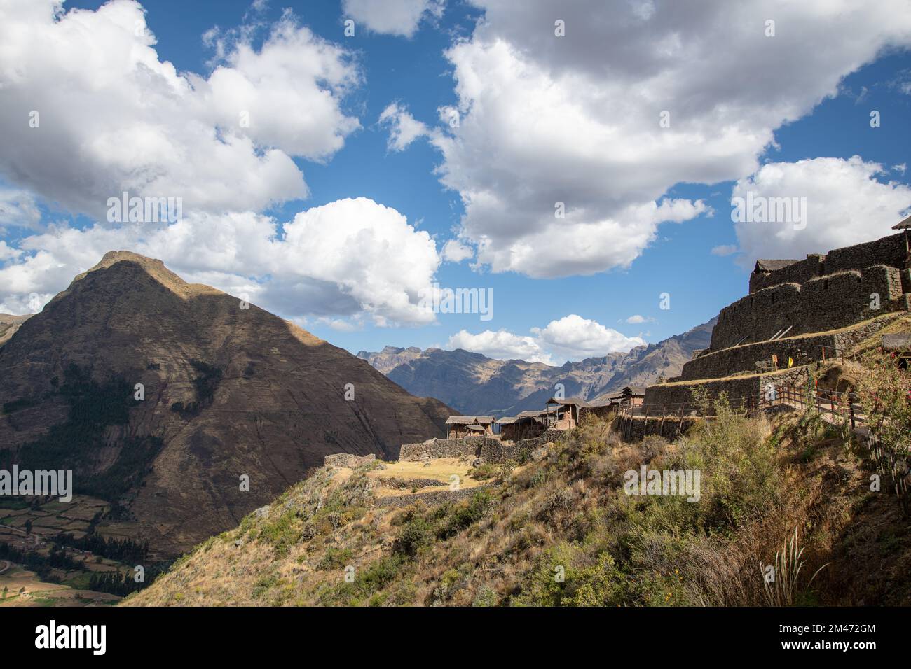 Pisac archaeological complex in the province of Calca near Cusco Peru ...