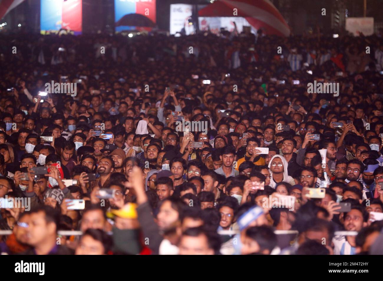 Dhaka, Bangladesh - December 18, 2022: Bangladeshi Thousands Fans swarm ...