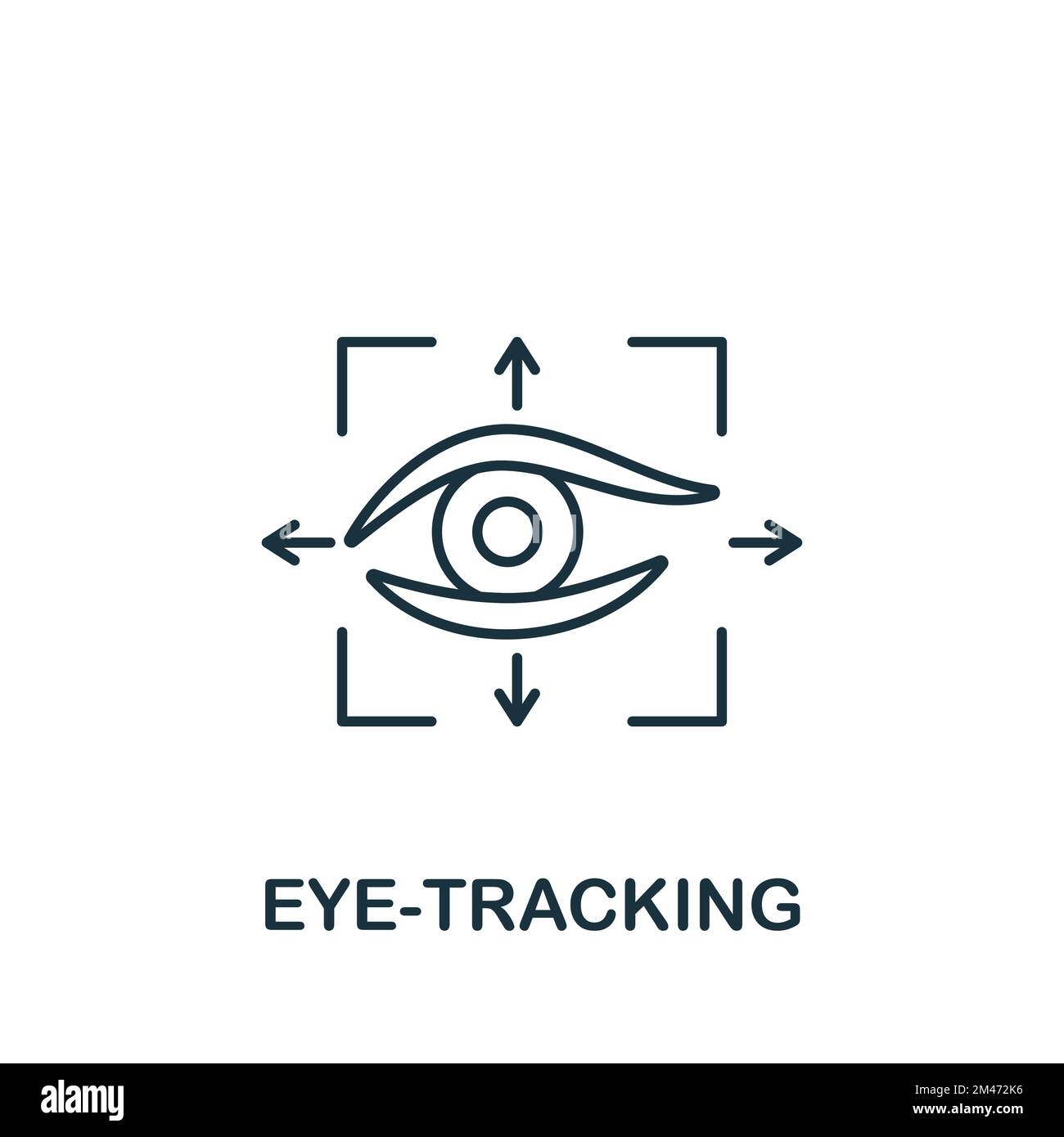 Eye-Tracking icon. Monochrome simple Neuromarketing icon for templates ...