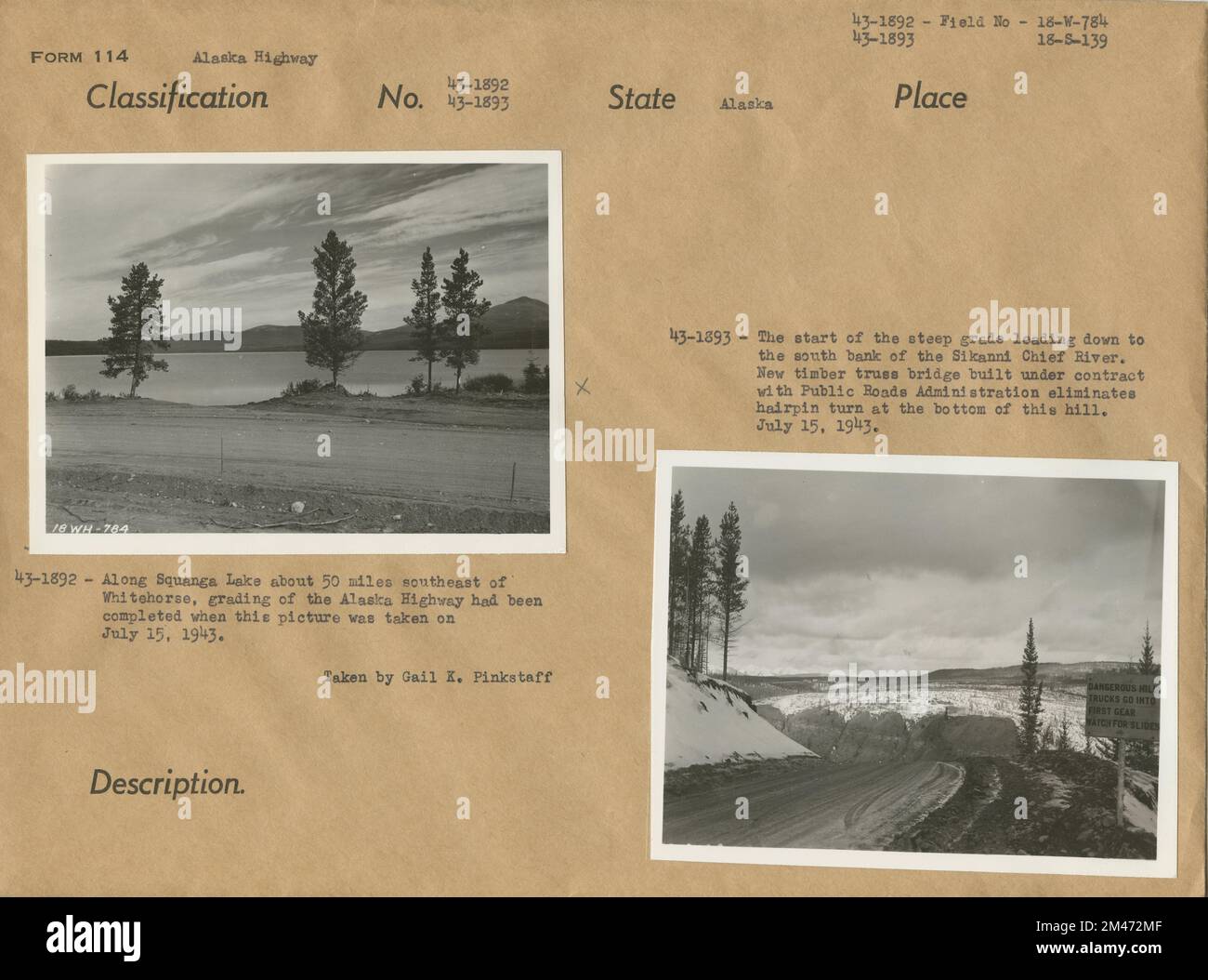 Along Squanga Lake; The Start of the Steep Grade Down To the Sikanni ...