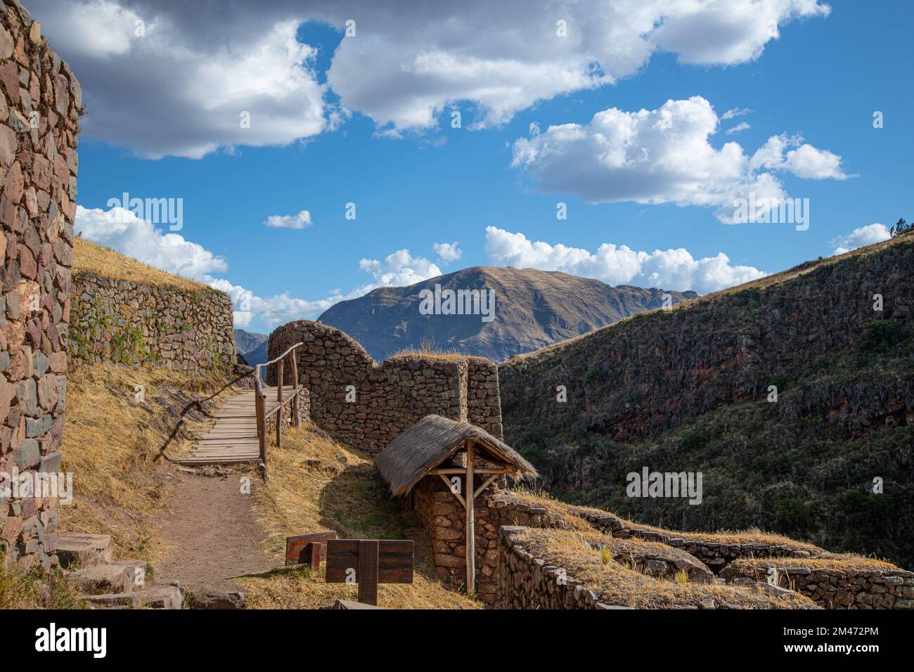 Pisac archaeological complex in the province of Calca near Cusco Peru ...