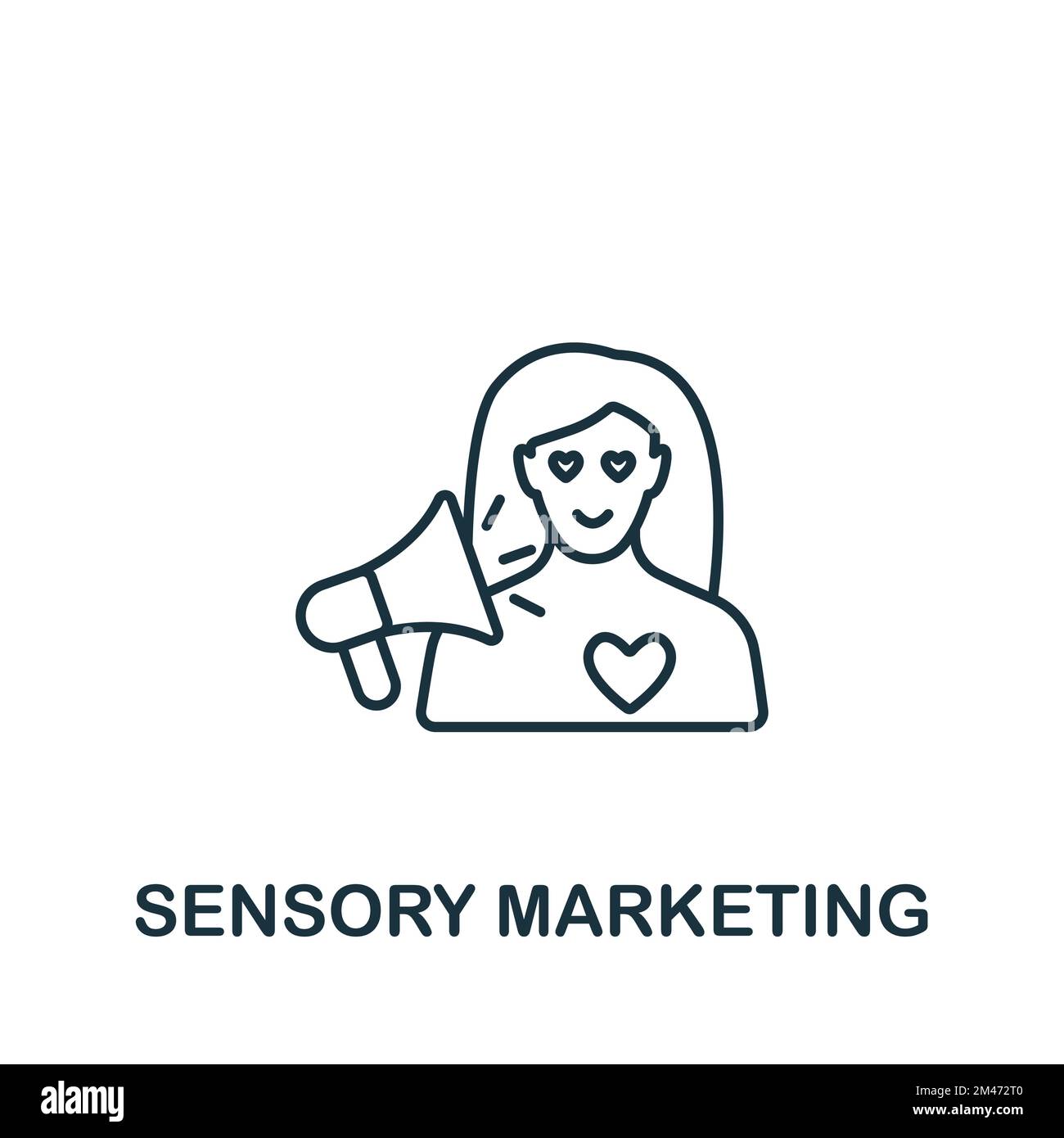 Sensory Marketing icon. Monochrome simple Neuromarketing icon for ... Sensory Marketing icon. Monochrome simple Neuromarketing icon for ...