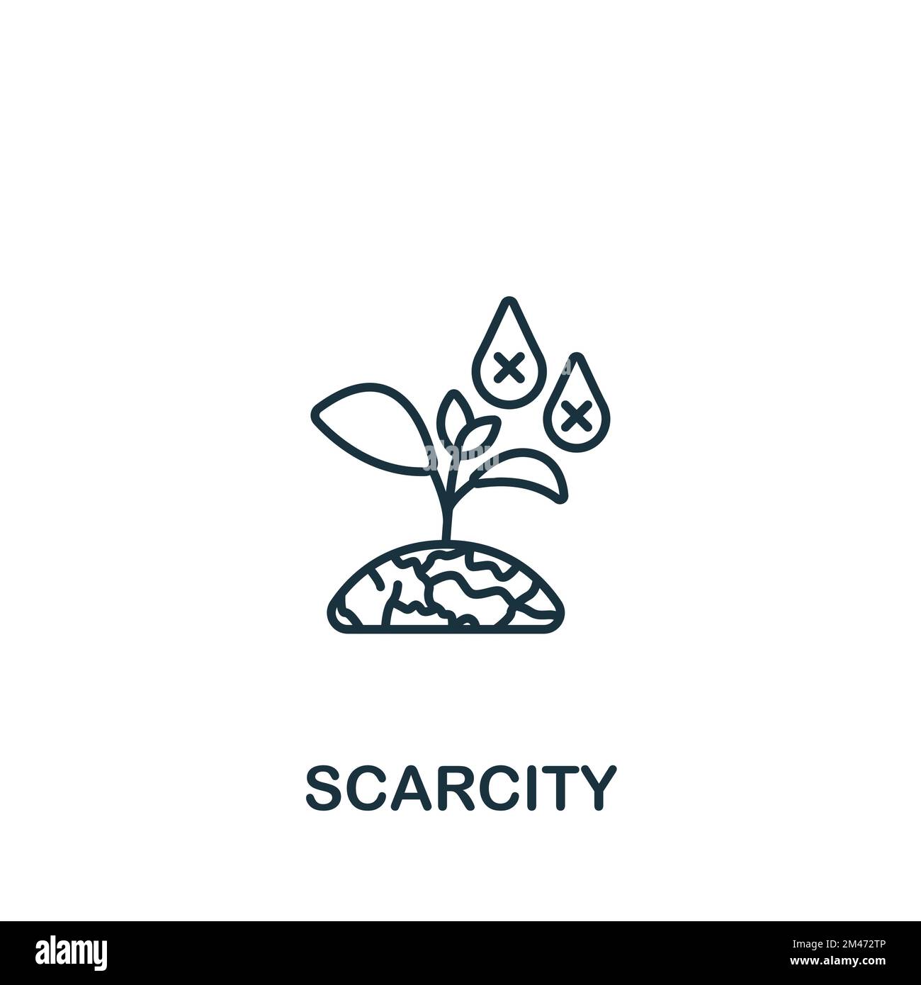 Scarcity icon. Monochrome simple Neuromarketing icon for templates, web ...