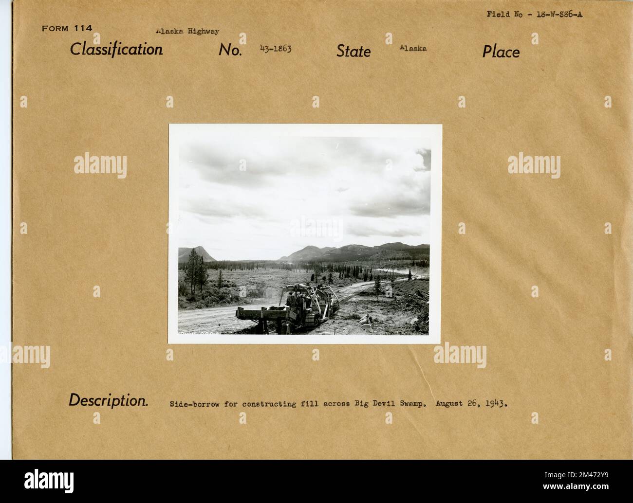 Big Devil Swamp. Original caption: Side-borrow for constructing fill ...