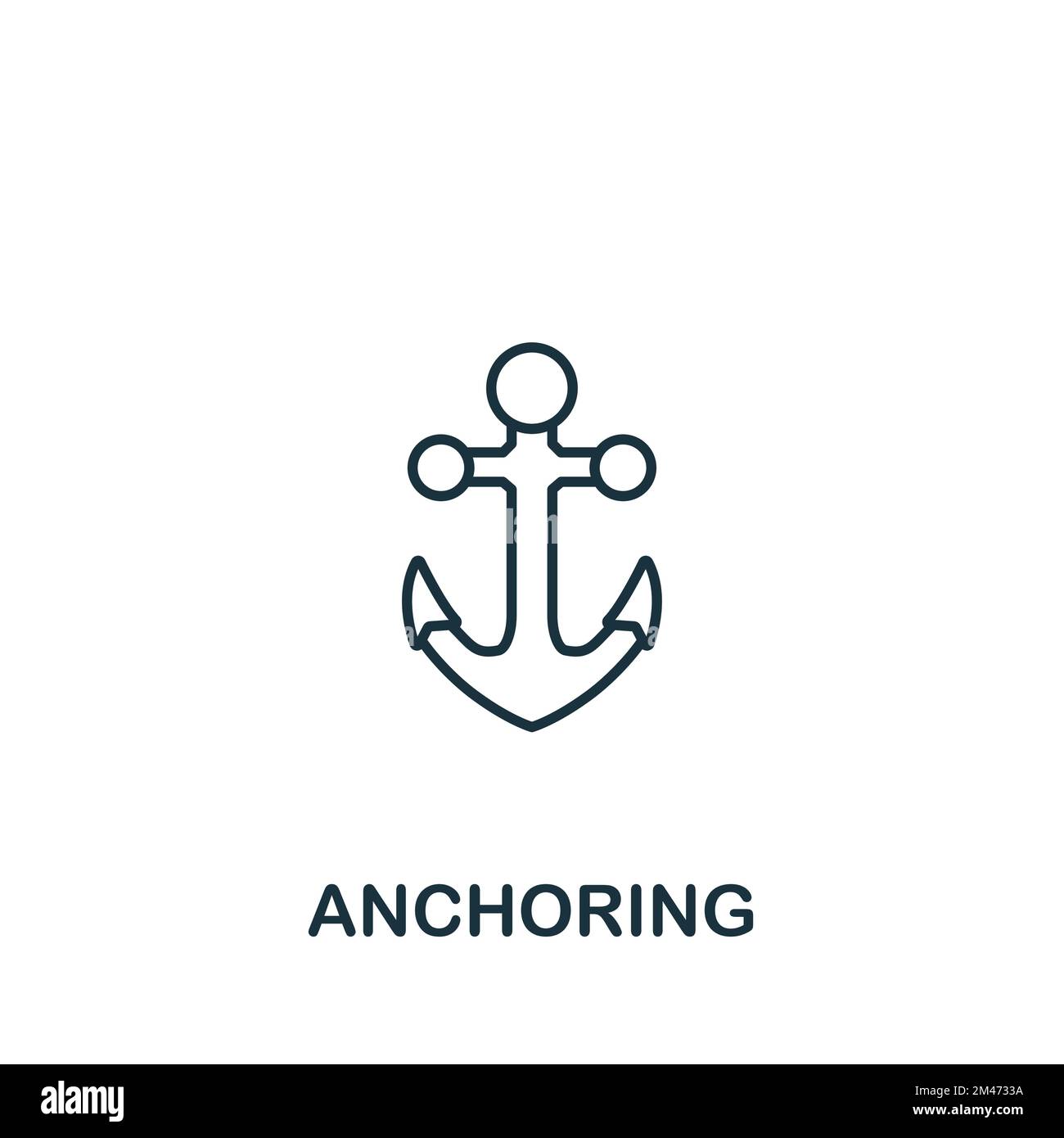 Anchoring icon. Monochrome simple Neuromarketing icon for templates ...