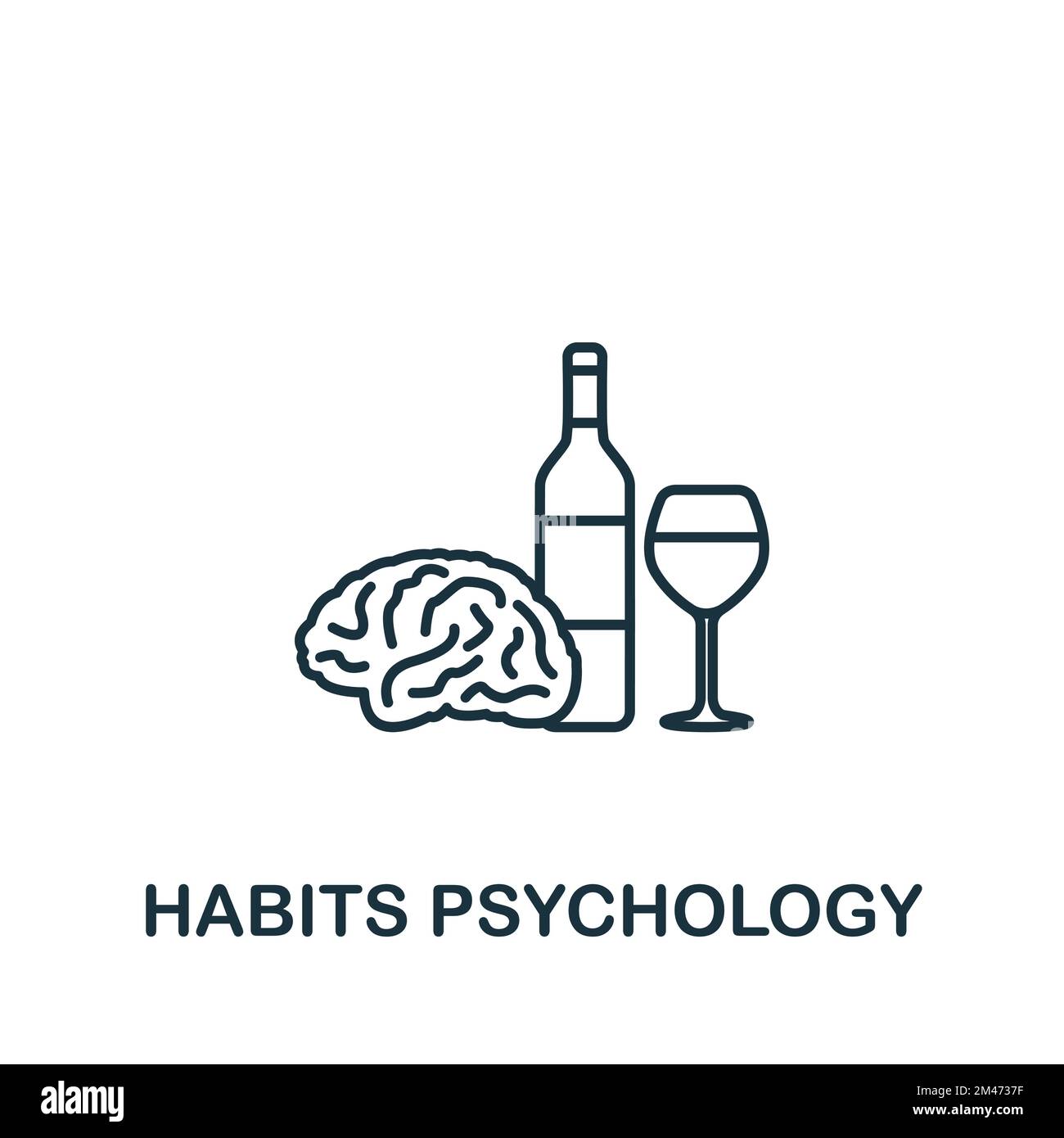 Habits Psychology icon. Monochrome simple Neuromarketing icon for ...