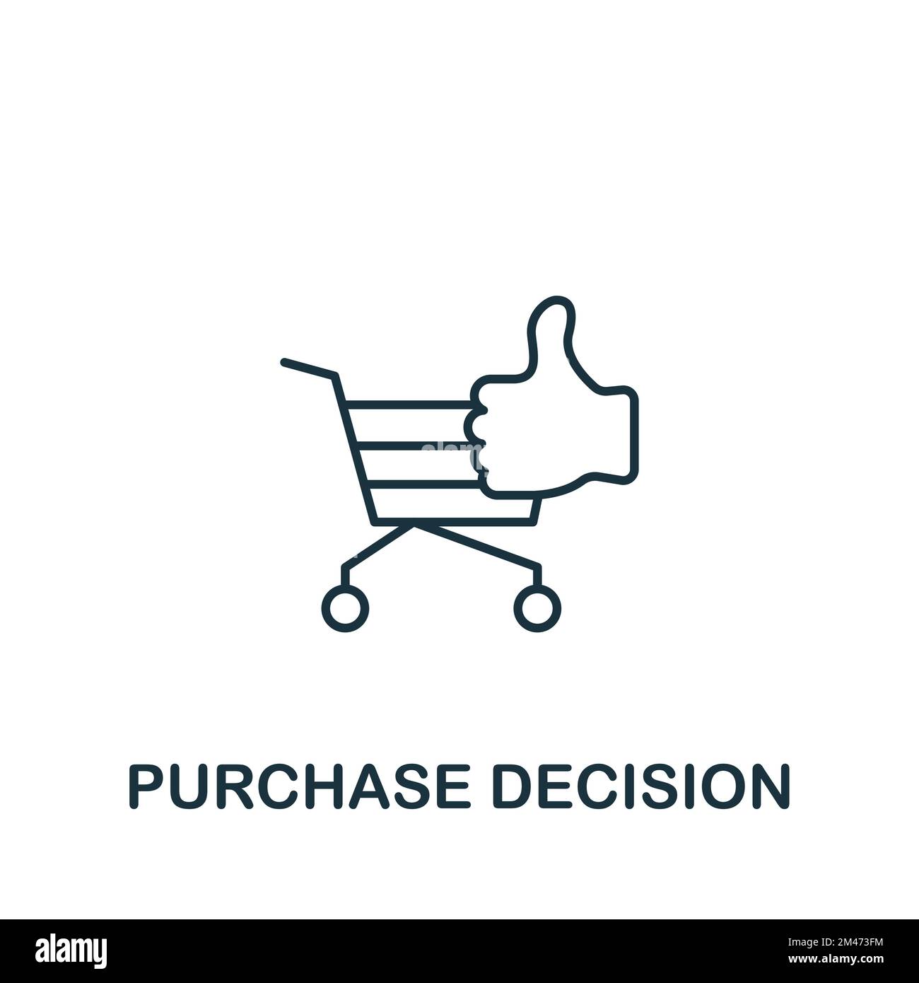 Purchase Decision icon. Monochrome simple Neuromarketing icon for ...