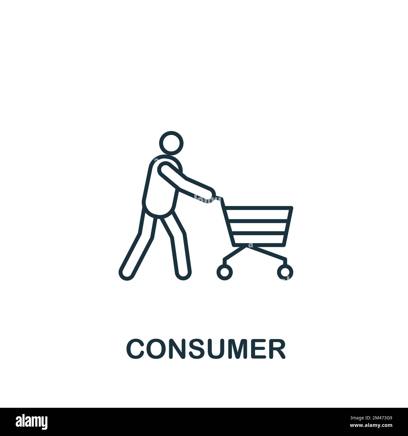Consumer icon. Monochrome simple Neuromarketing icon for templates, web ...