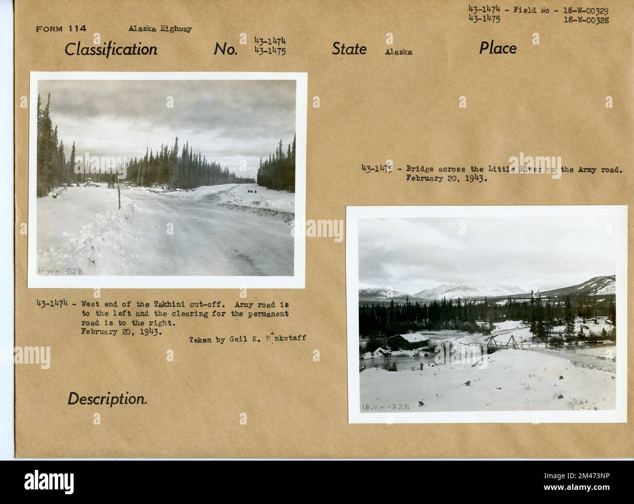 West end of Takhini cut-off; Bridge across the Little River. Original ...