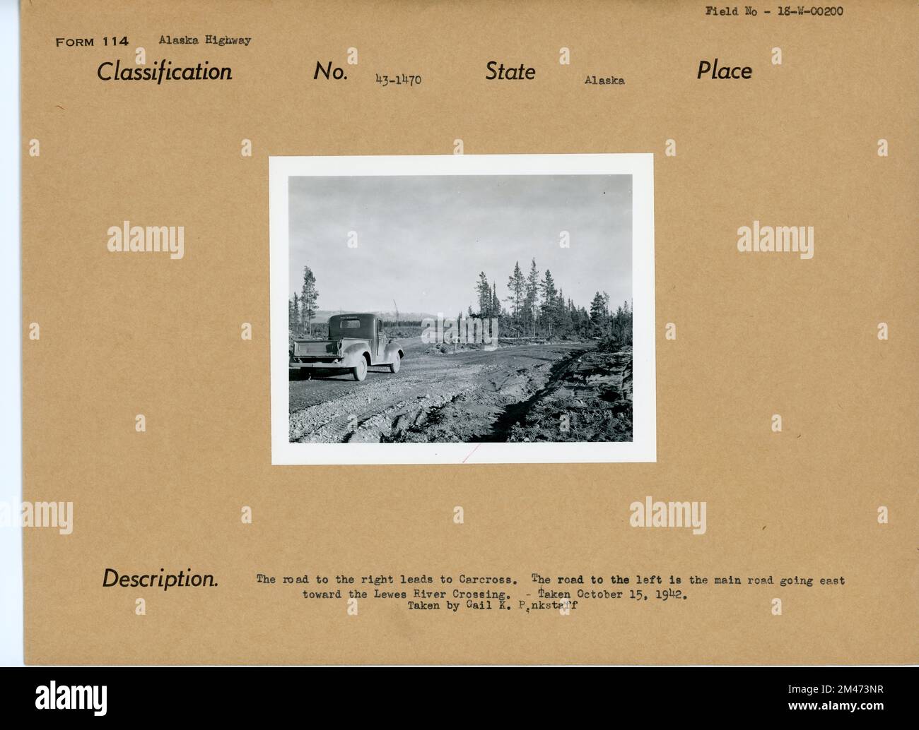 The road to the right leads to Carcross. Original caption: The road to ...
