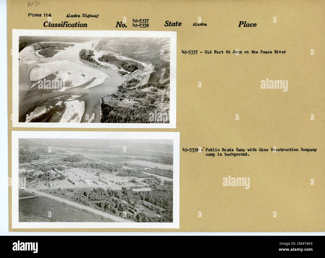 Old Fort St. John, Public Roads Camp. Original caption: 42-5337: Old ...