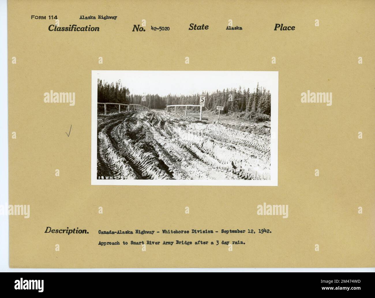 Canada-Alaska Highway - Whitehorse Division. Original caption: Canada ...