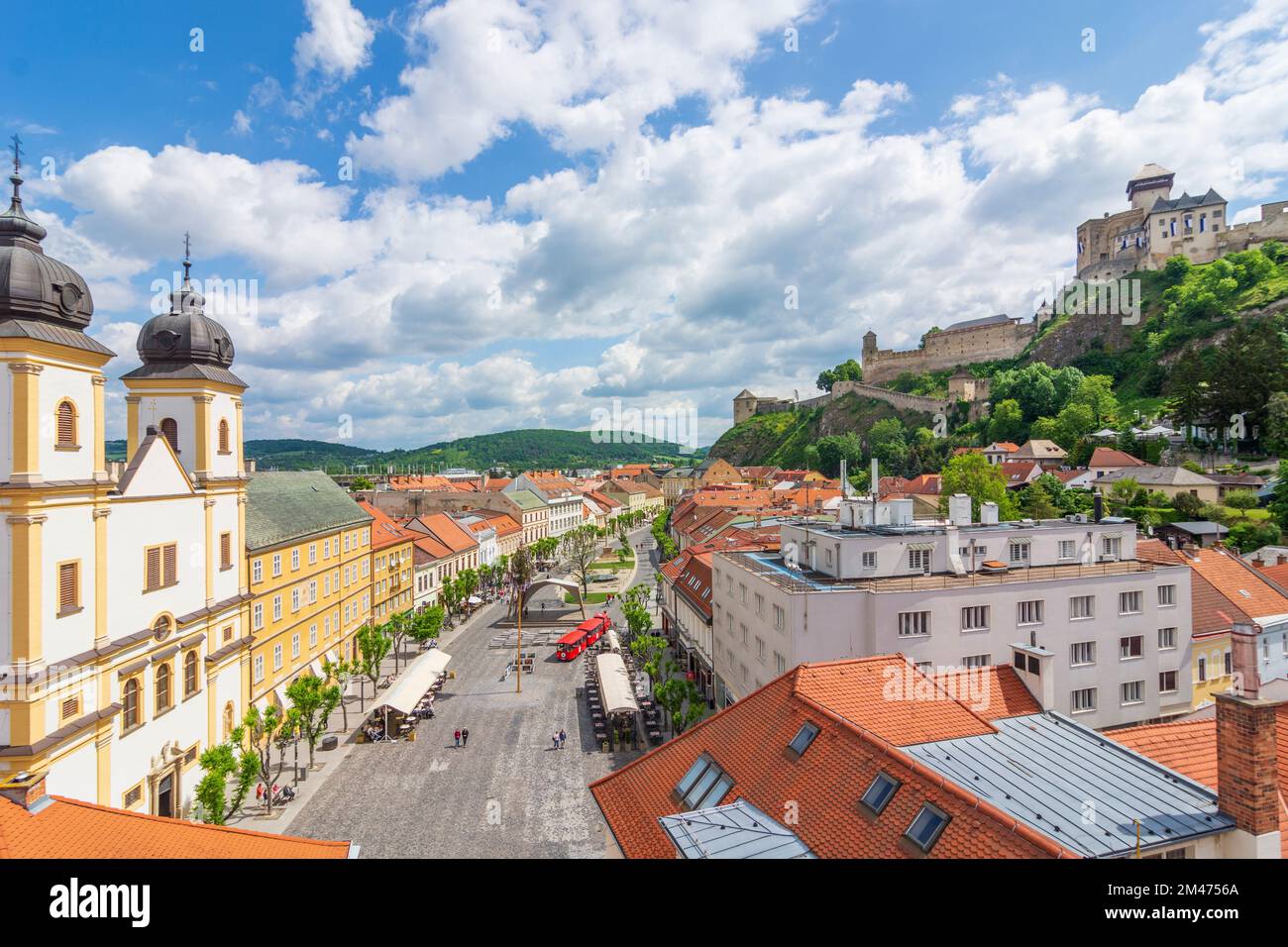 Trencin old town from castle hi-res stock photography and images - Alamy
