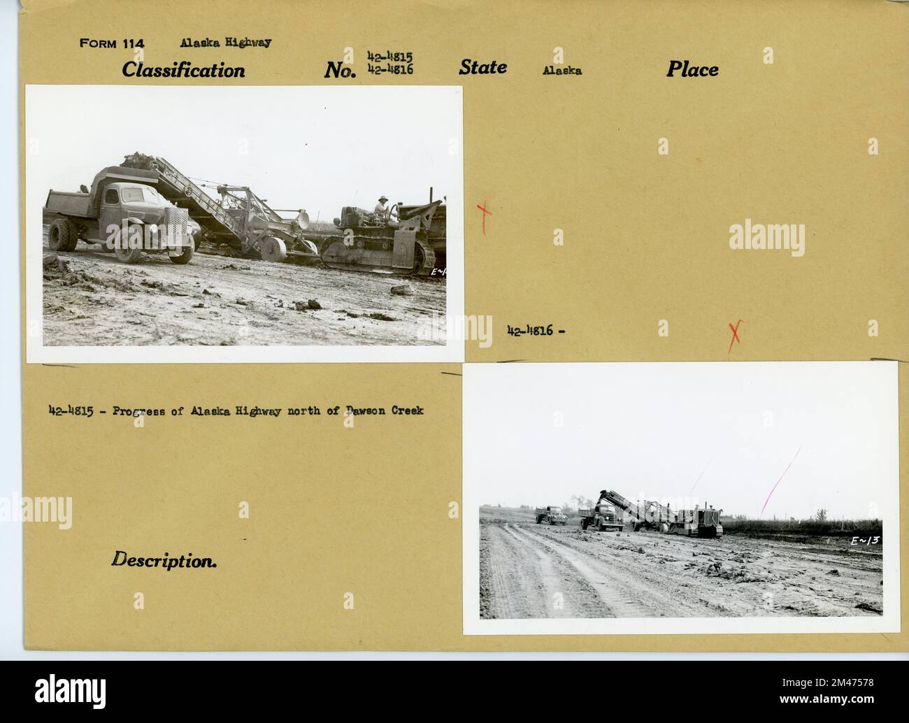Building Alaska Highway. Original caption: Progress of Alaska Highway ...