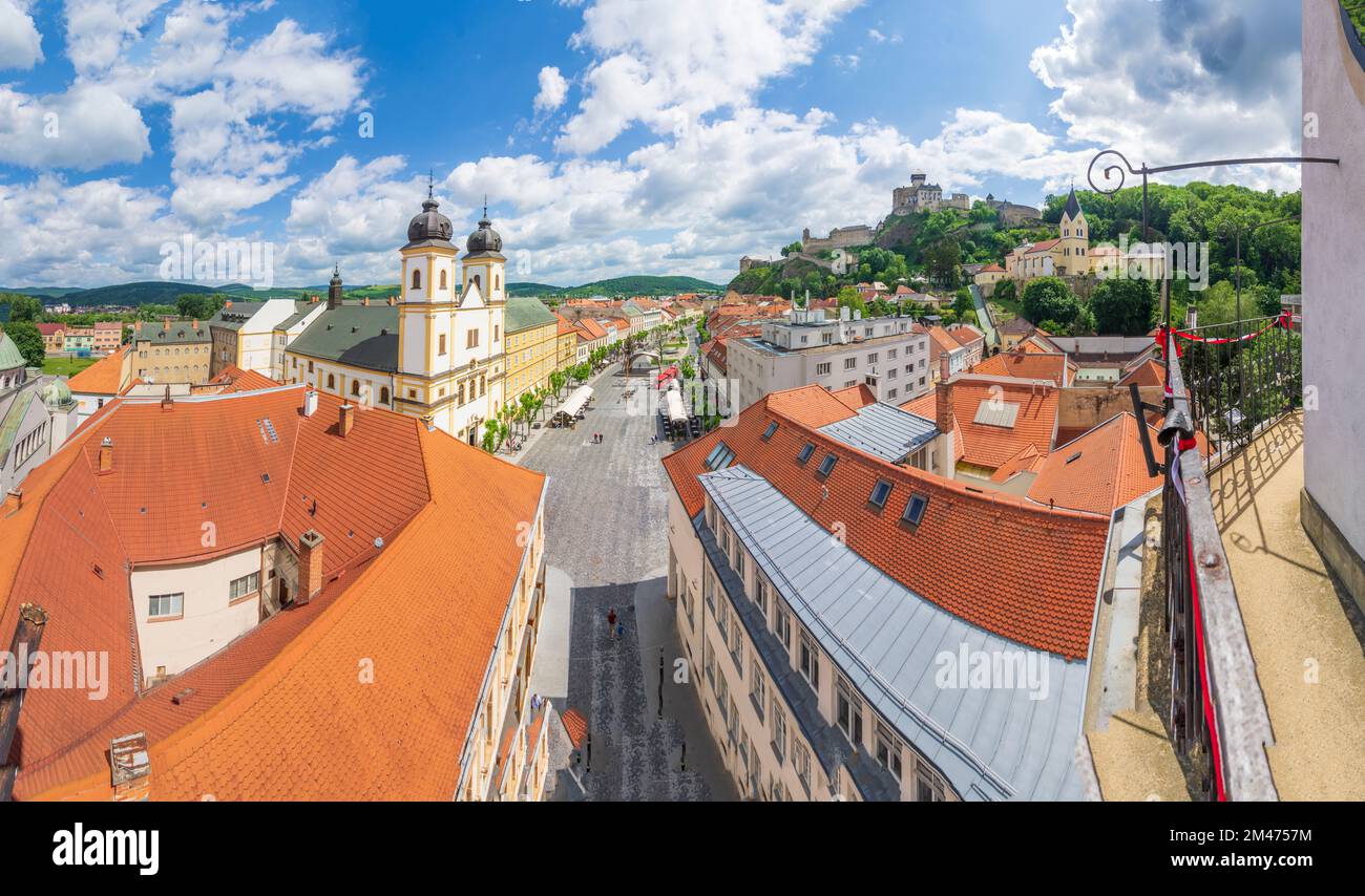 Trencin old town from castle hi-res stock photography and images - Alamy