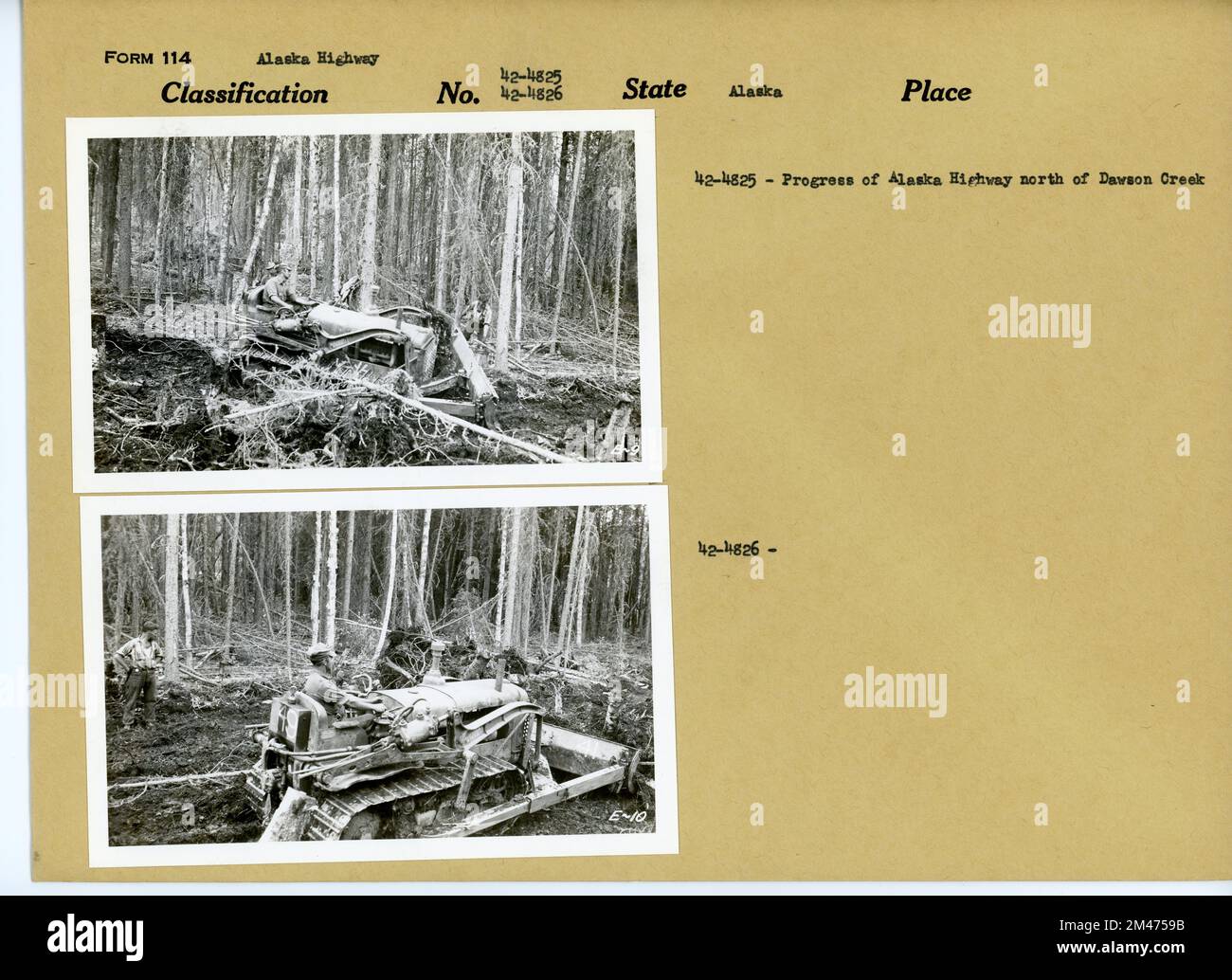 Building Alaska Highway. Original caption: 42-4825: Progress of Alaska ...
