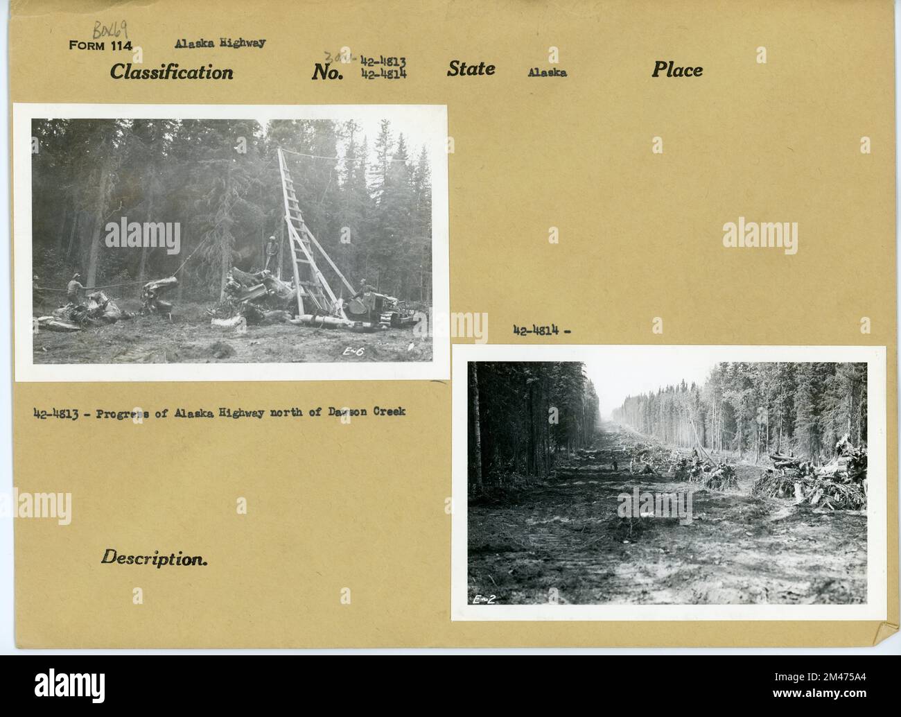 Building Alaska Highway. Original caption: 42-4813: Progress of Alaska ...