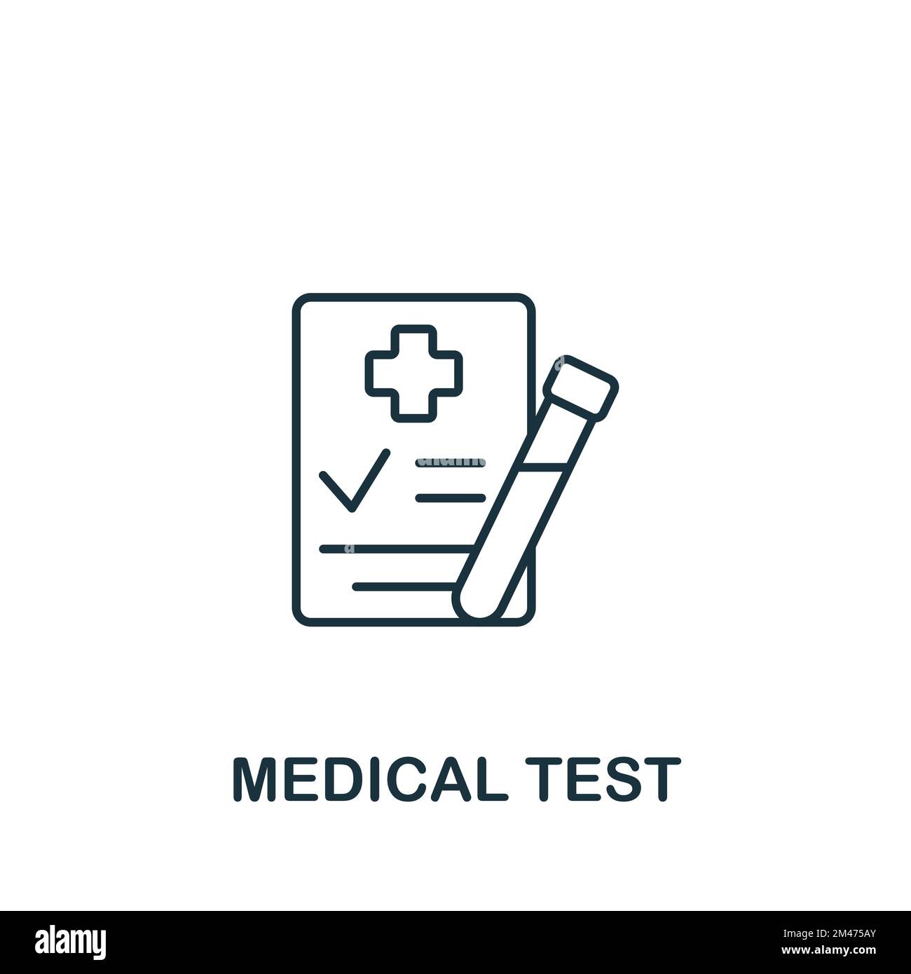 Medical Test Icon Monochrome Simple New Normality Icon For Templates Web Design And