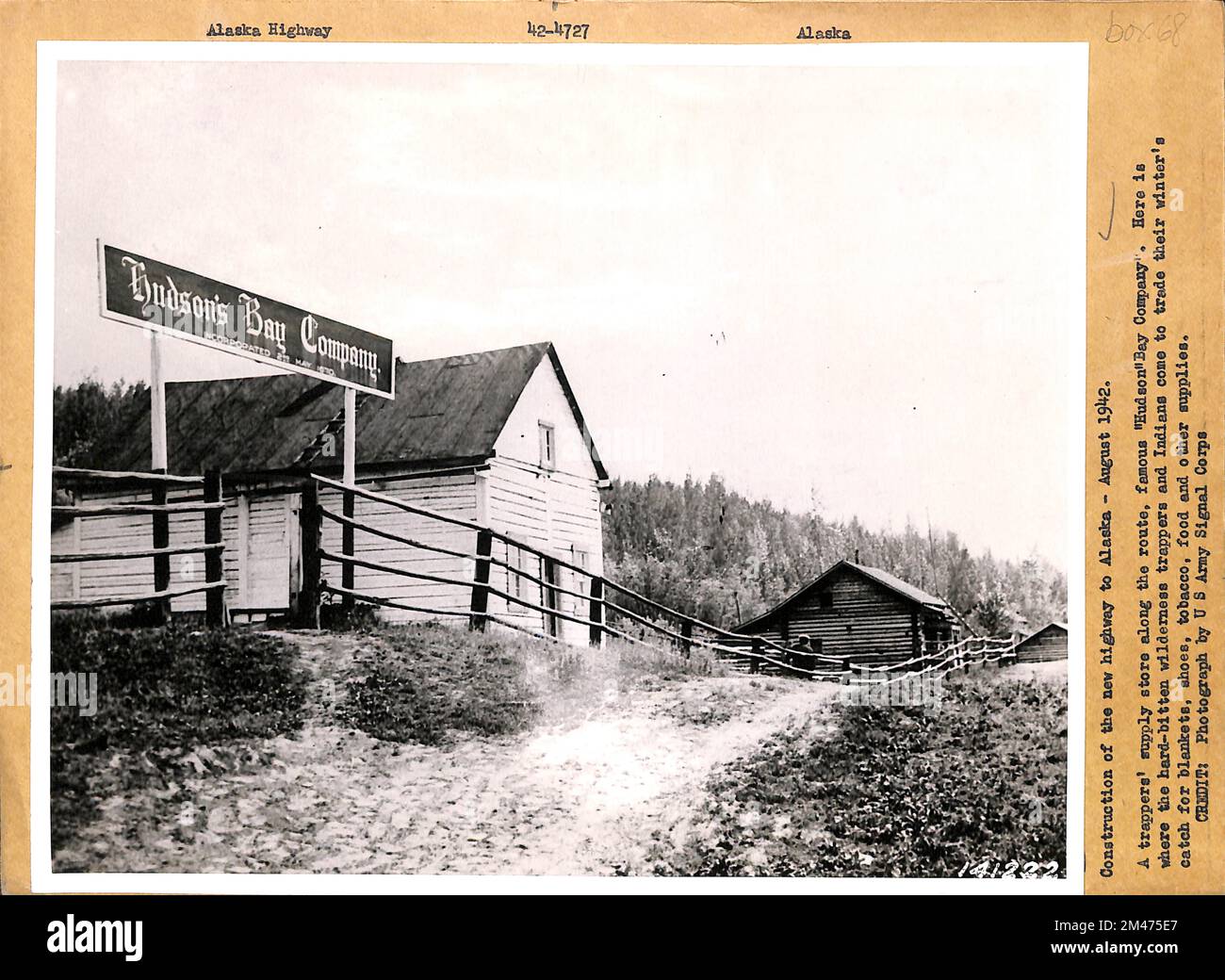 A trappers' supply store along the route. Original caption ...