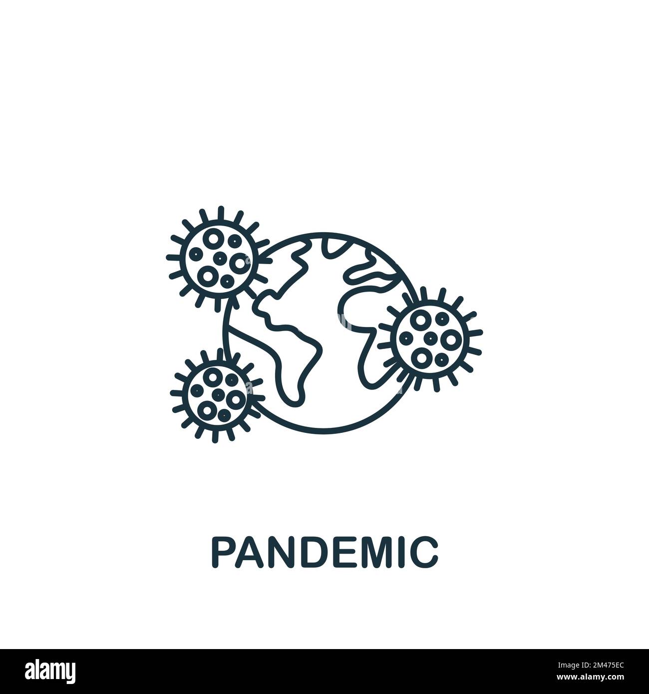 Pandemic icon. Monochrome simple New Normality icon for templates, web ...