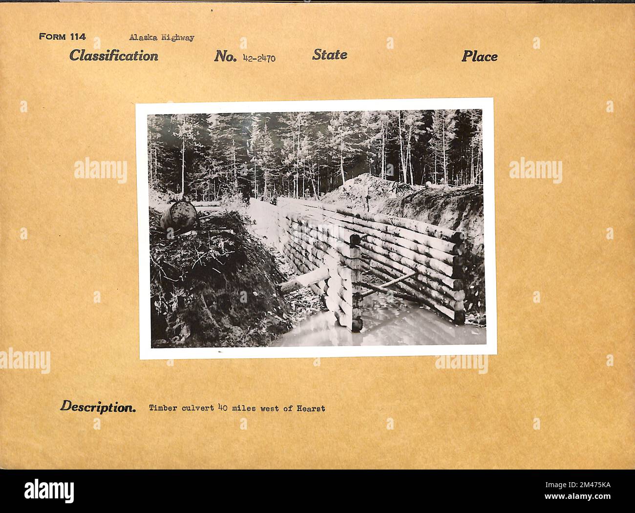 Timber culvert 40 miles west of Hearst. undefined Stock Photo - Alamy