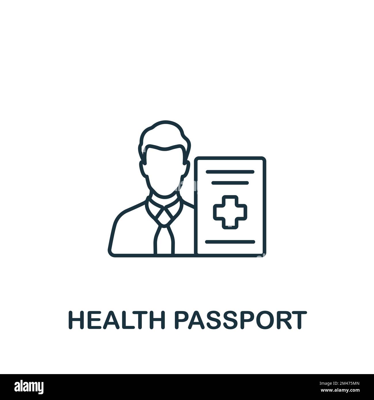 Health Passport Icon Monochrome Simple New Normality Icon For Templates Web Design And