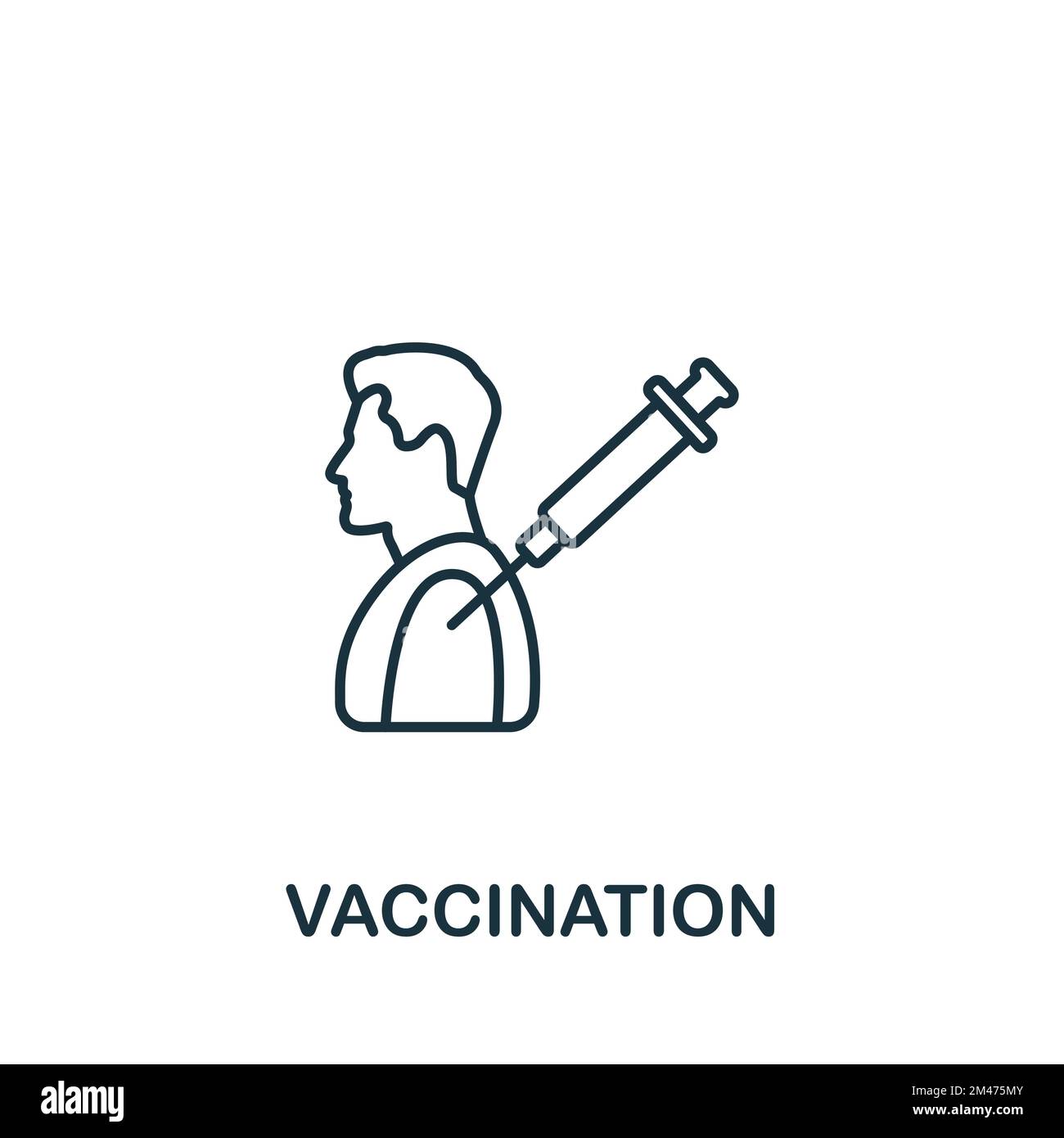 Vaccination Icon Monochrome Simple New Normality Icon For Templates Web Design And