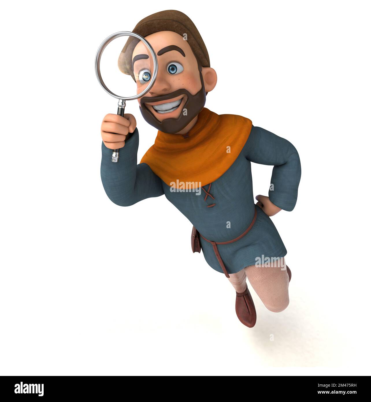Fun 3D cartoon medieval man Stock Photo - Alamy