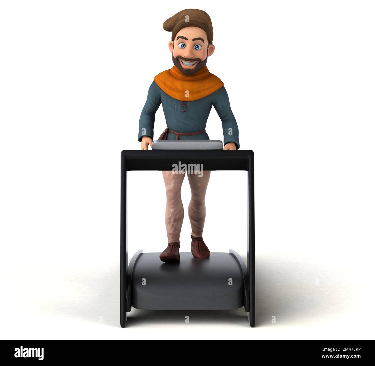 Fun 3D cartoon medieval man Stock Photo - Alamy