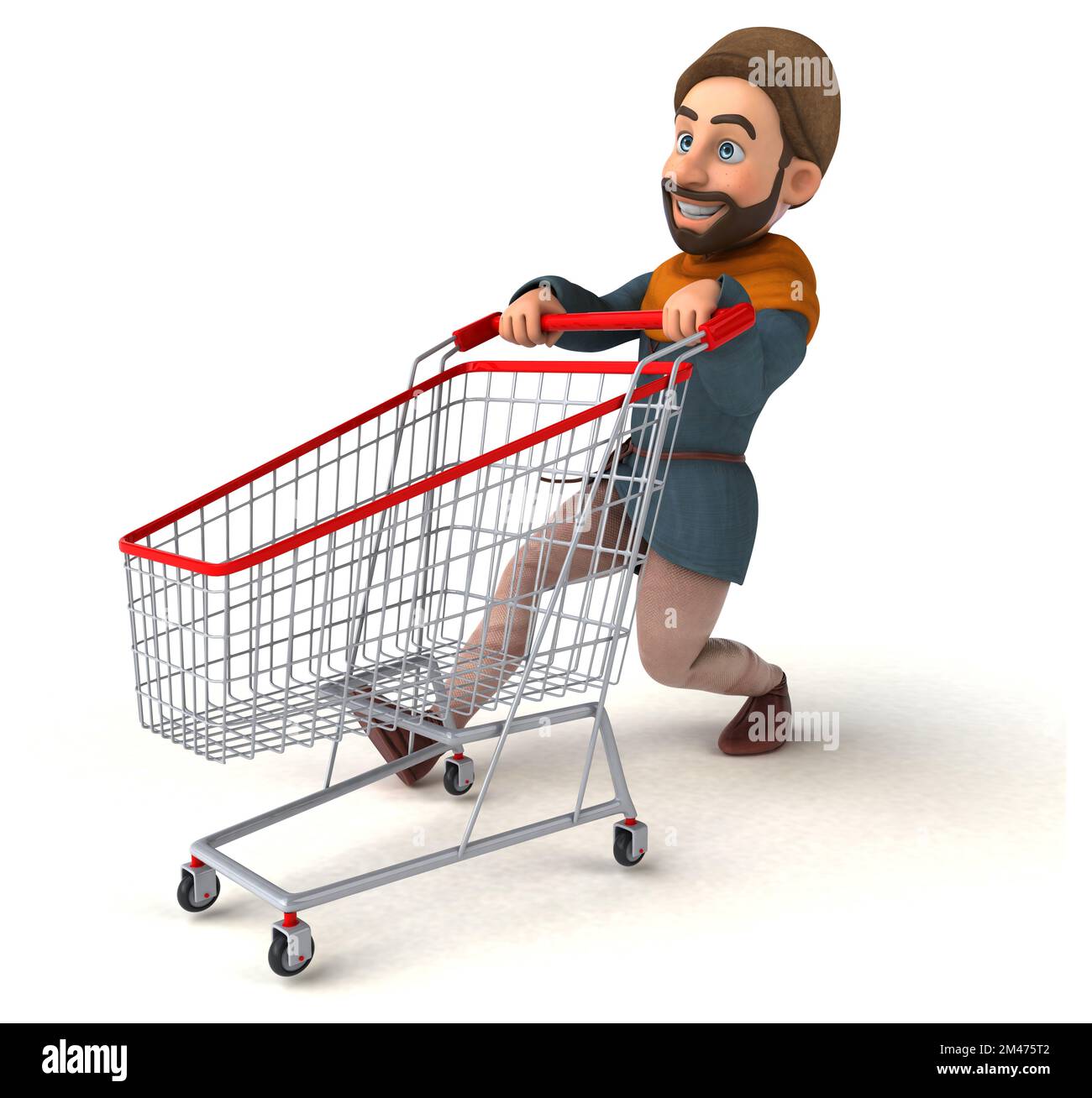 Fun 3D cartoon medieval man Stock Photo - Alamy