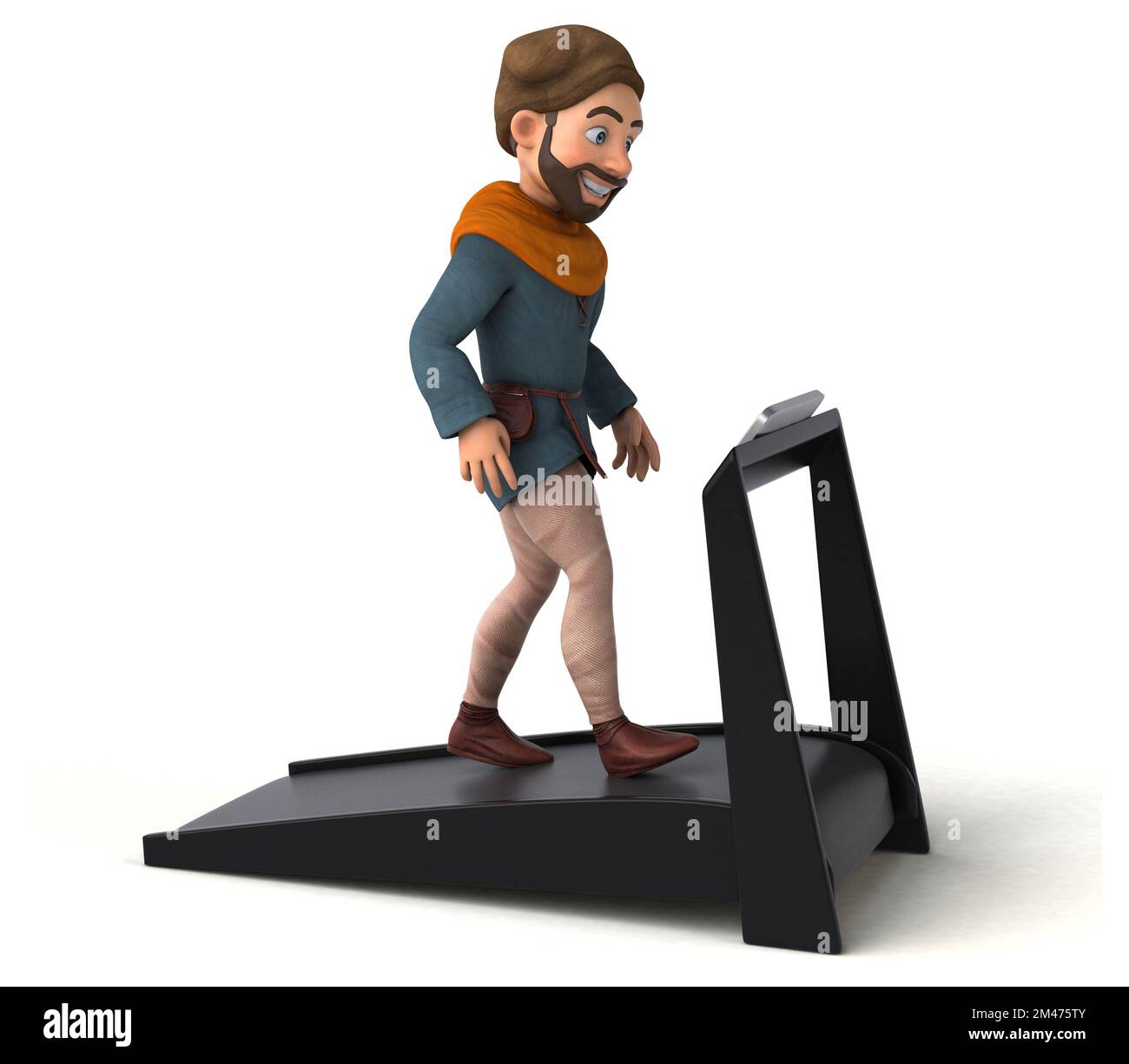 Fun 3D cartoon medieval man Stock Photo - Alamy