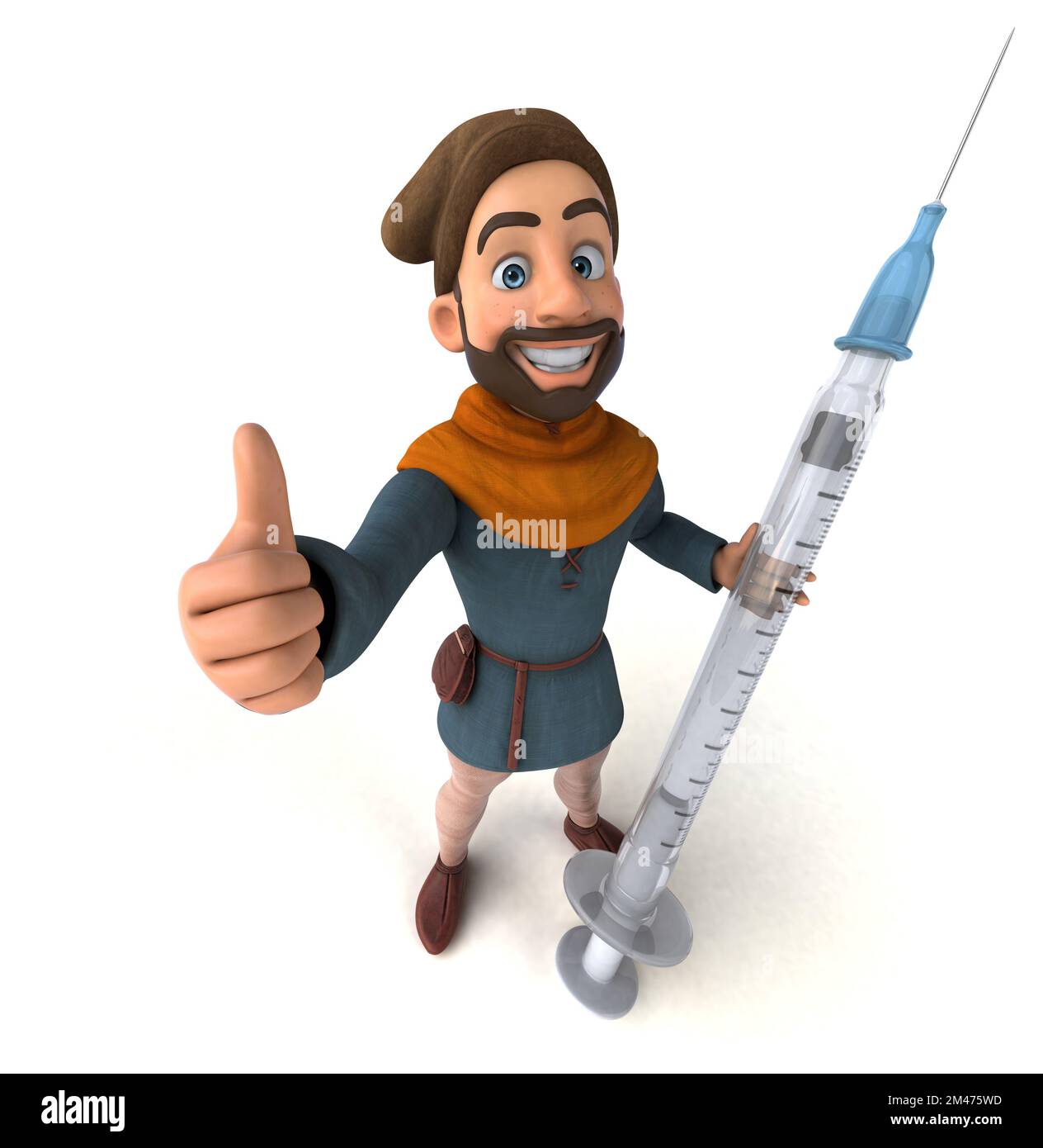 Fun 3D cartoon medieval man Stock Photo - Alamy