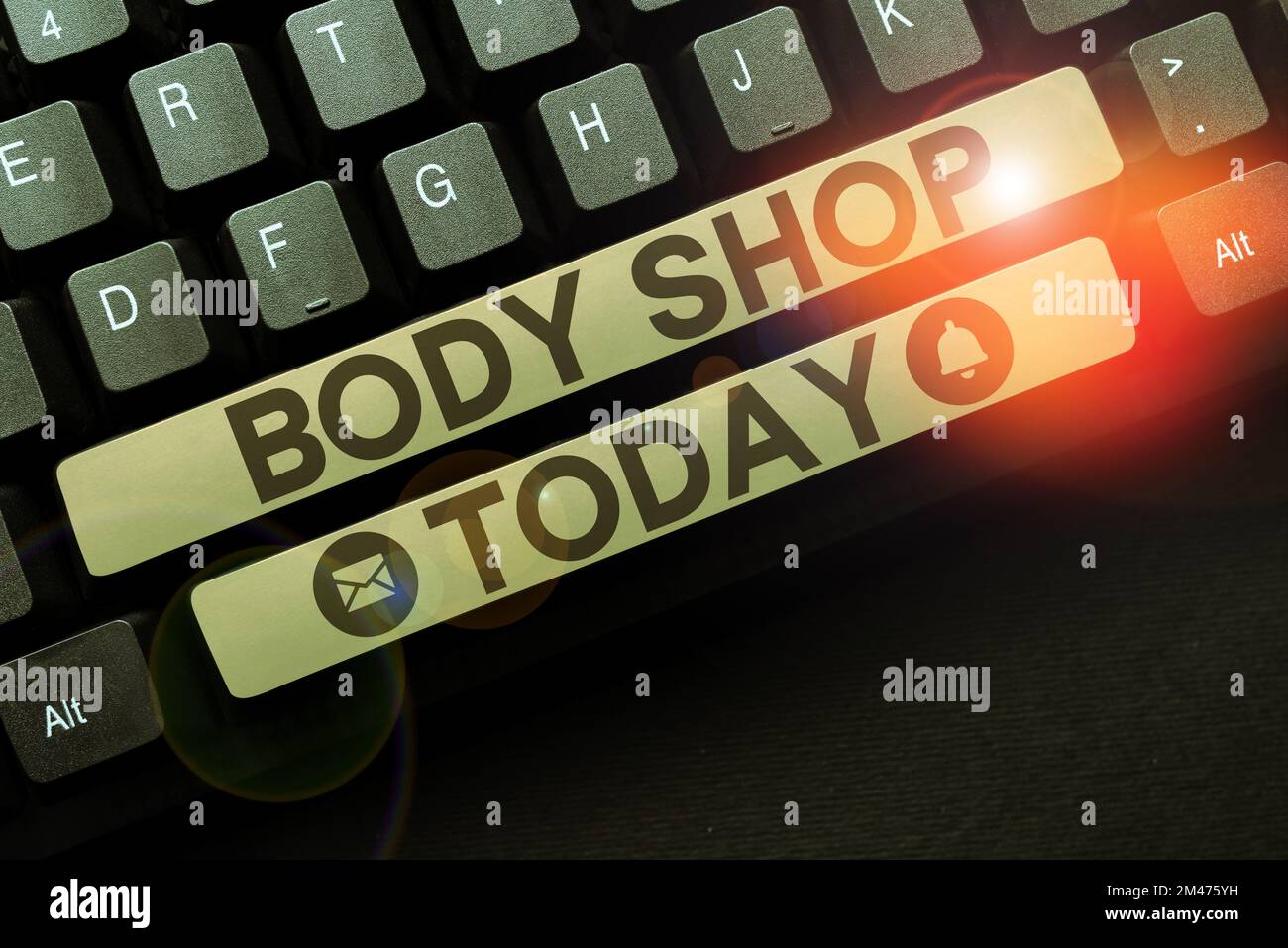 Hand writing sign Body Shop. Business approach a shop where automotive ...