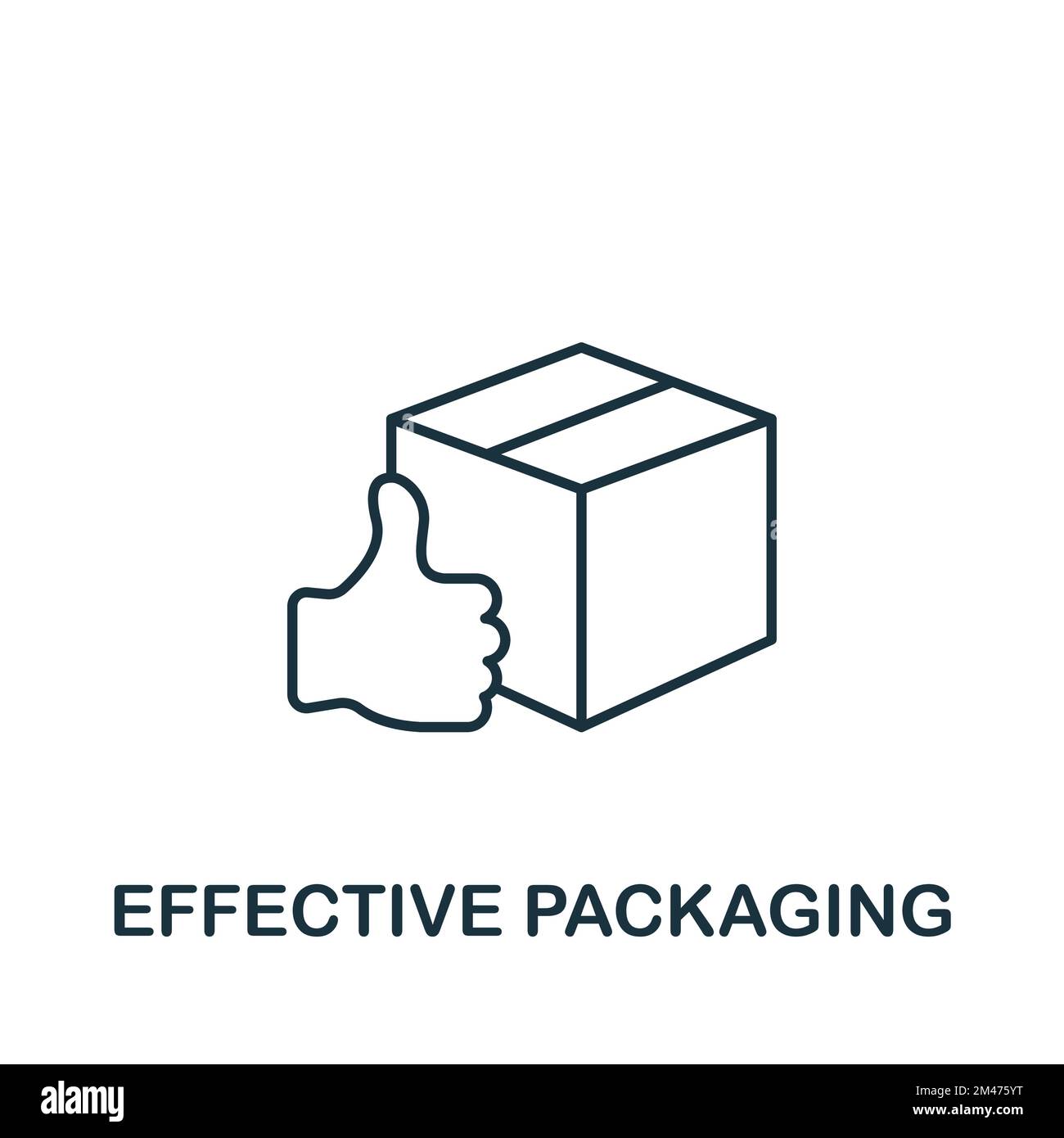 Effective Packaging icon. Simple line element neuromarketing symbol for ...