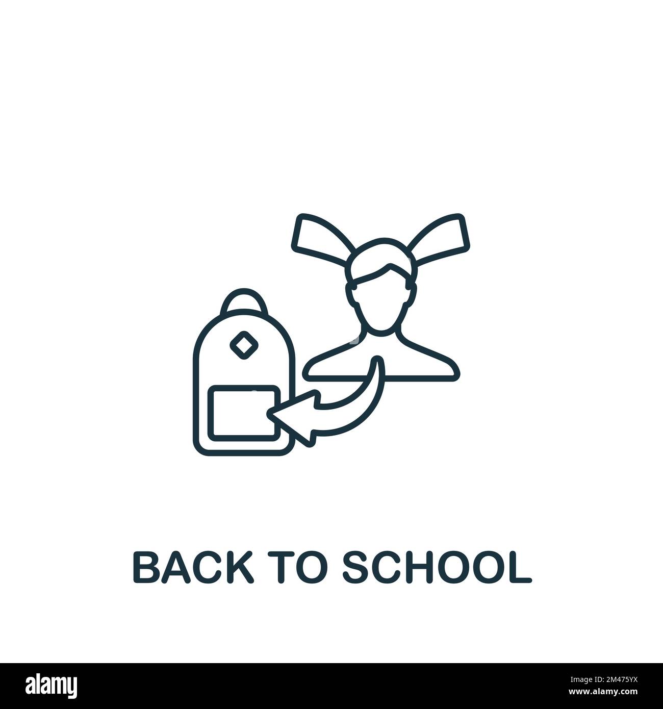 Back To School Icon Monochrome Simple New Normality Icon For Templates Web Design And
